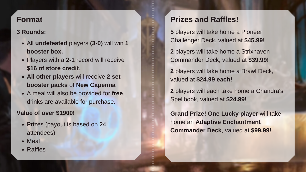 MTG: Streets of New Capenna - Prerelease — Game Universe