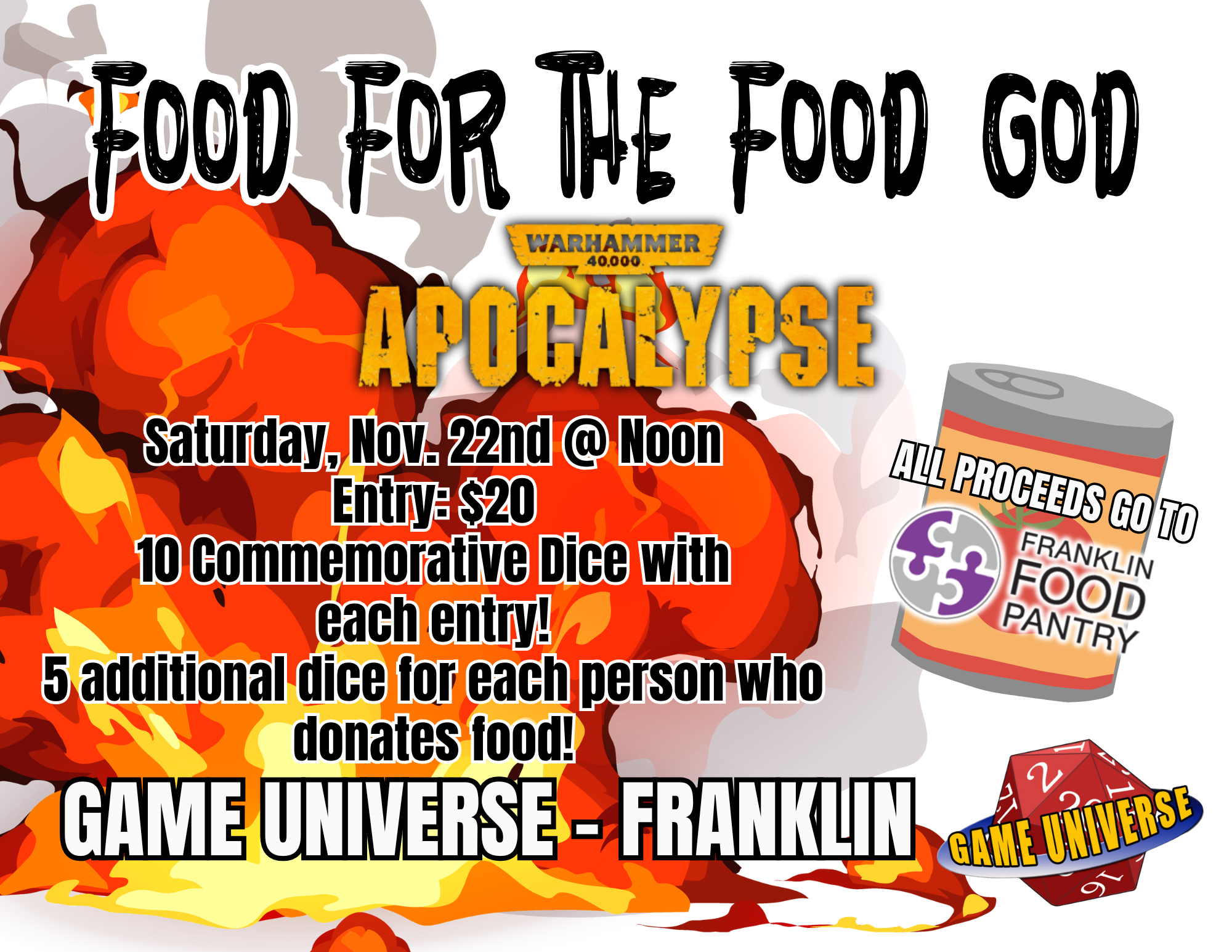 Franklin Food For The Food God Charity Event 2025 — Game Universe