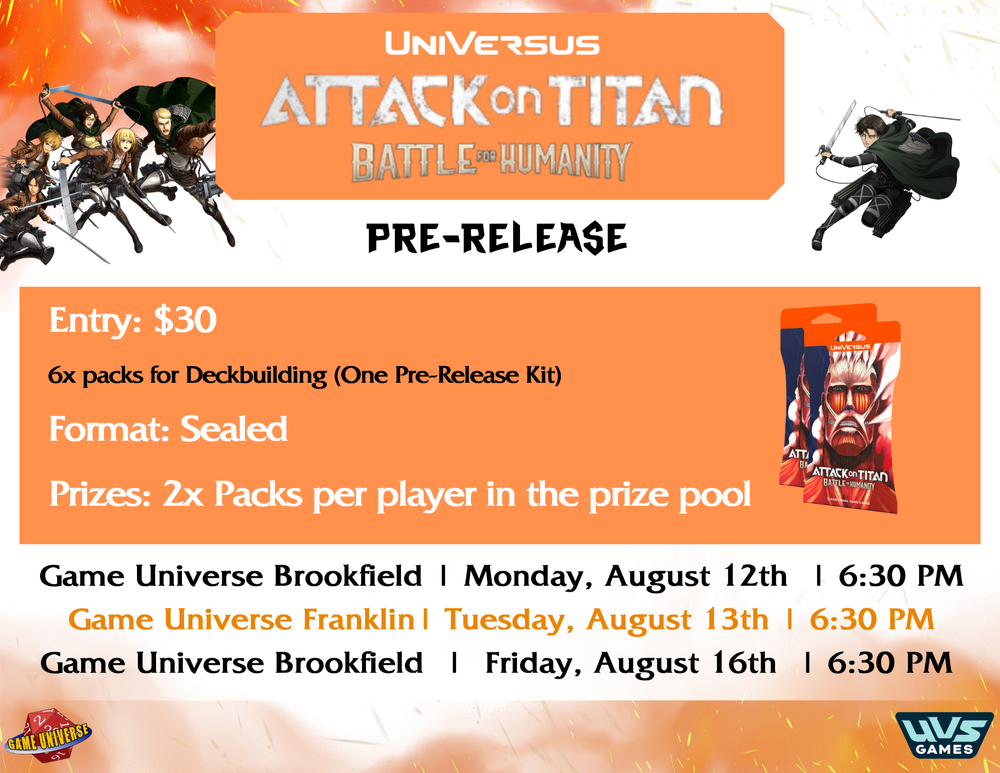 Universus: Attack on Titan Battle for Humanity Pre-Release — Game Universe