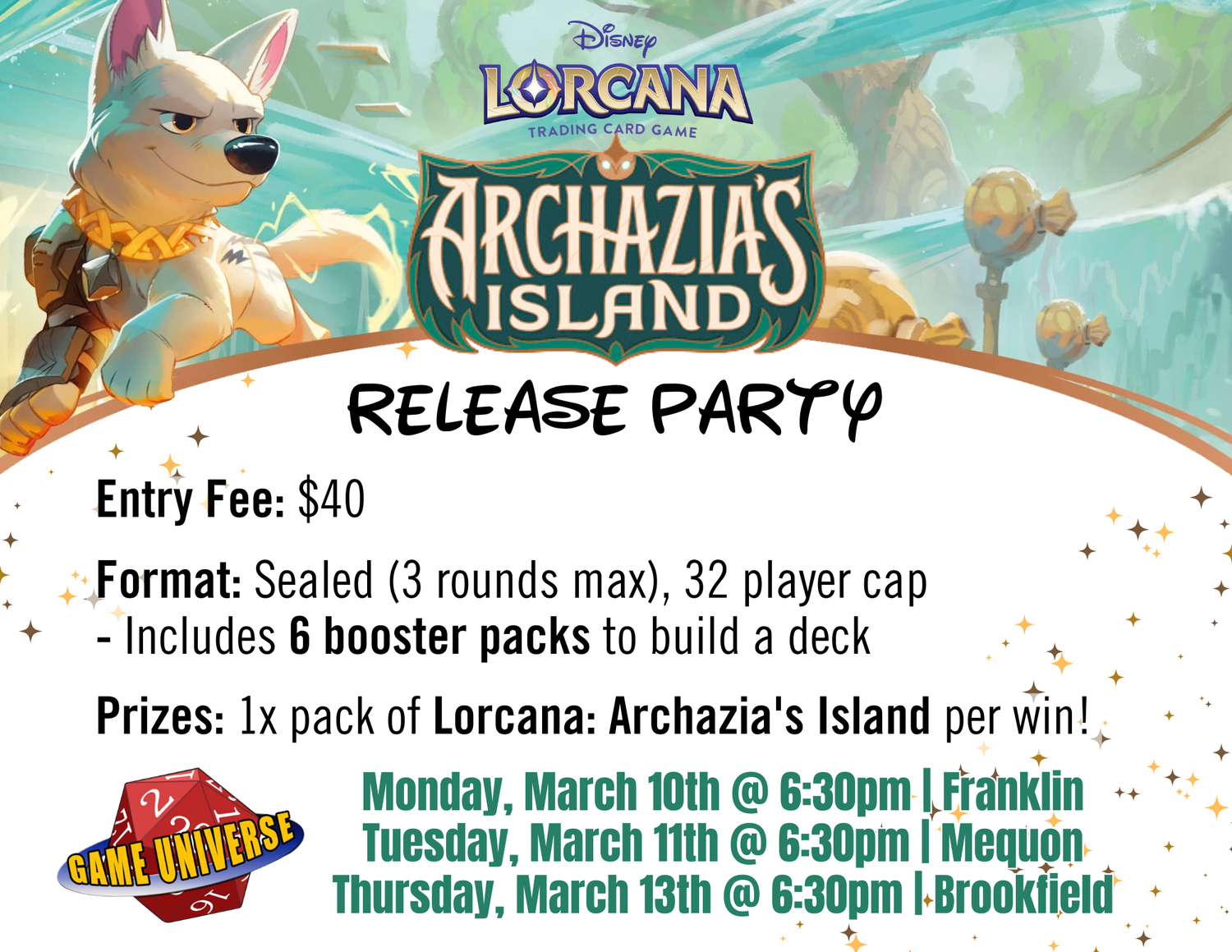 Disney’s Lorcana: Archazia’s Island Release Party — Game Universe