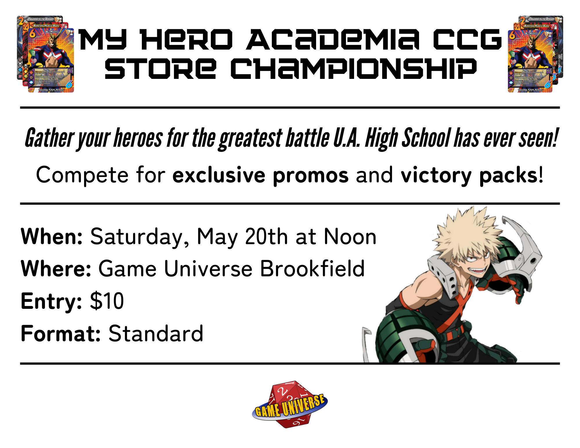 My Hero Academia CCG Store Championship - Brookfield — Game Universe