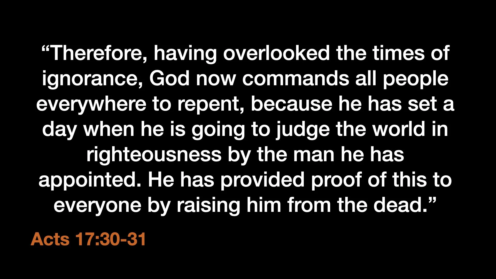 Jesus Christ is God’s righteous Judge. | 2 Cities Church