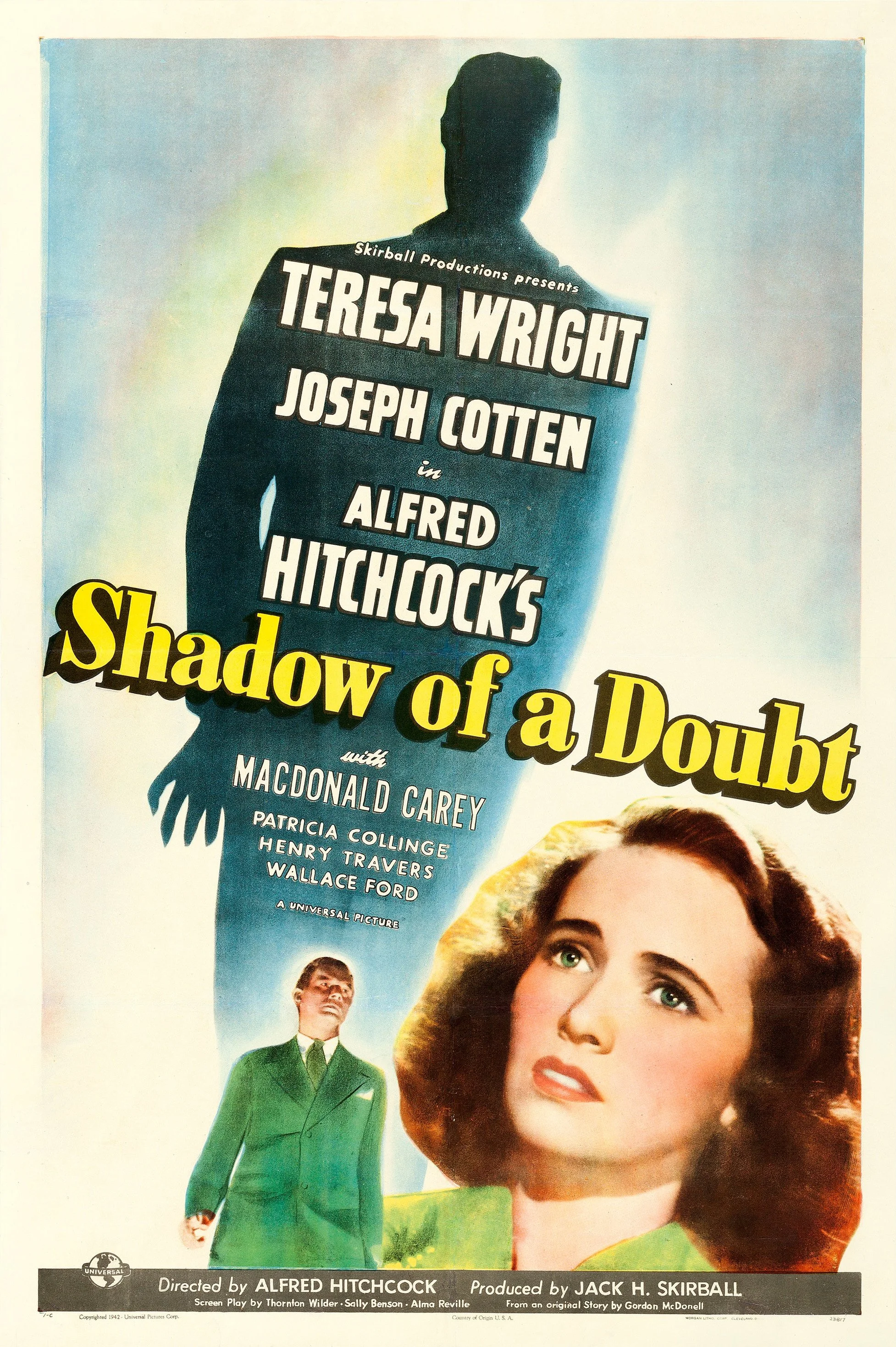 Shadow of a Doubt (1943, dir. Alfred Hitchcock, US) by Patrick McElroy ...