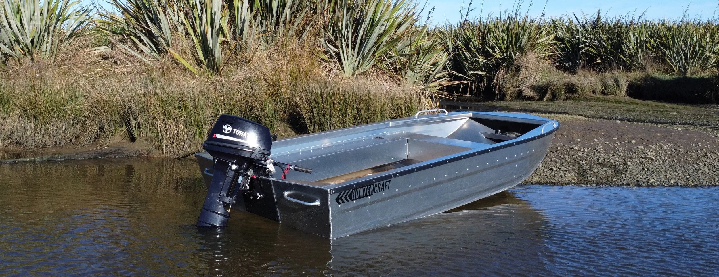 Pioneer 3900 Semi Flat Bottom Shallow Water Boat — Huntercraft boats