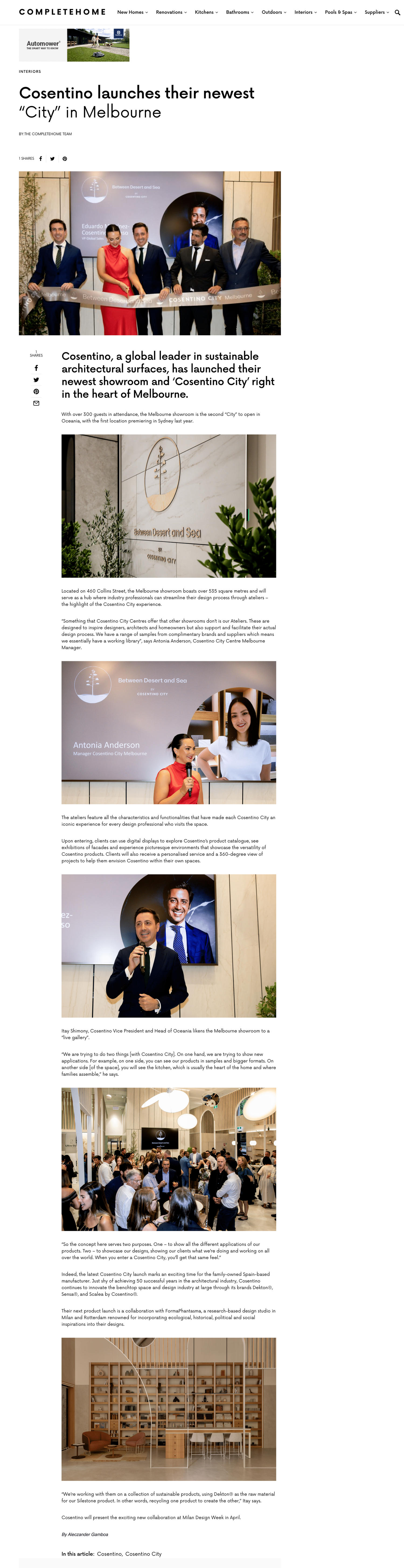 Cosentino launches their newest “City” in Melbourne — Aleczander Gamboa