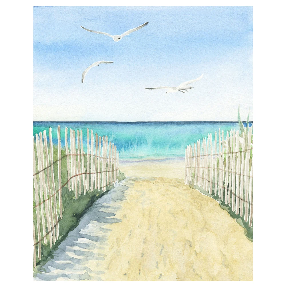Watercolor Paintings Of Beach Scenes