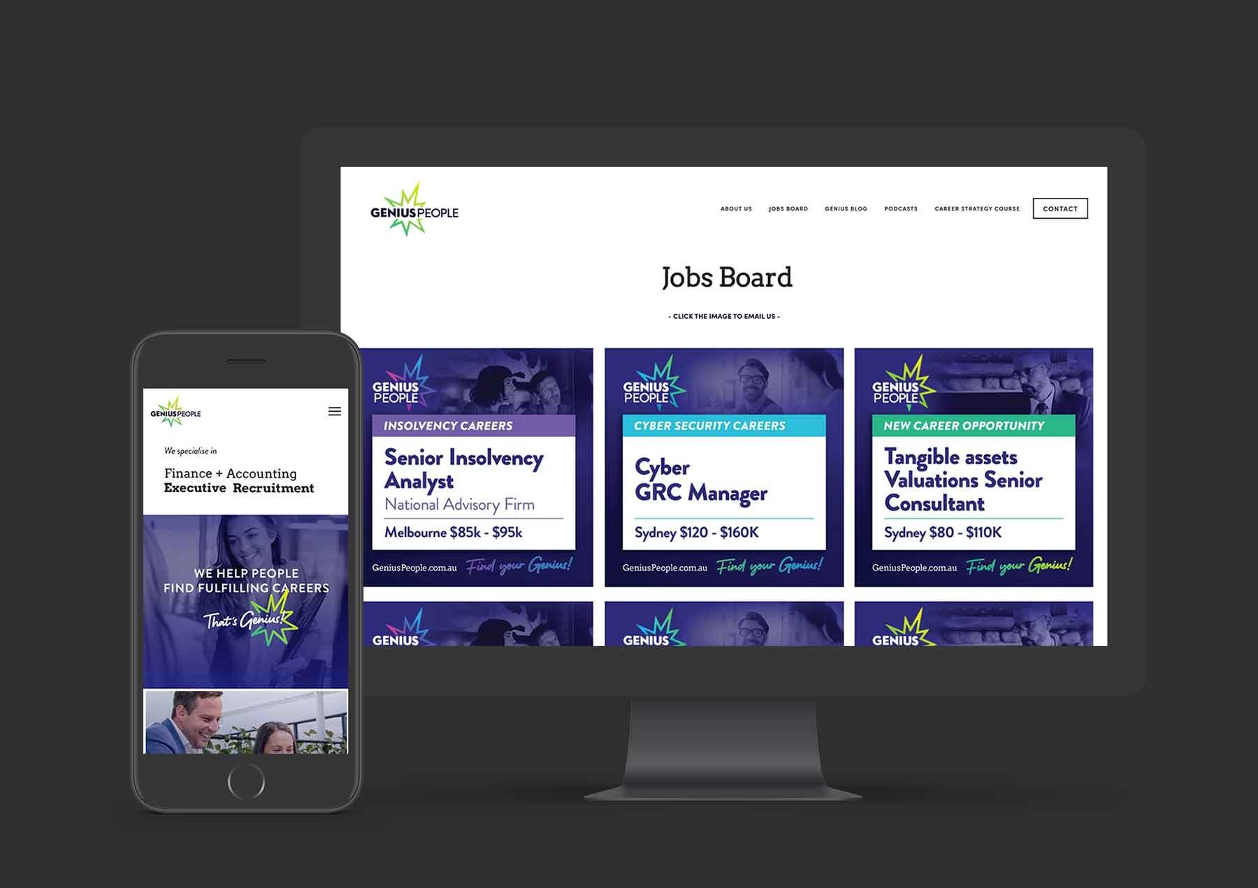 Genius People Recruitments, Branding design, Melbourne. — Citizen By Design