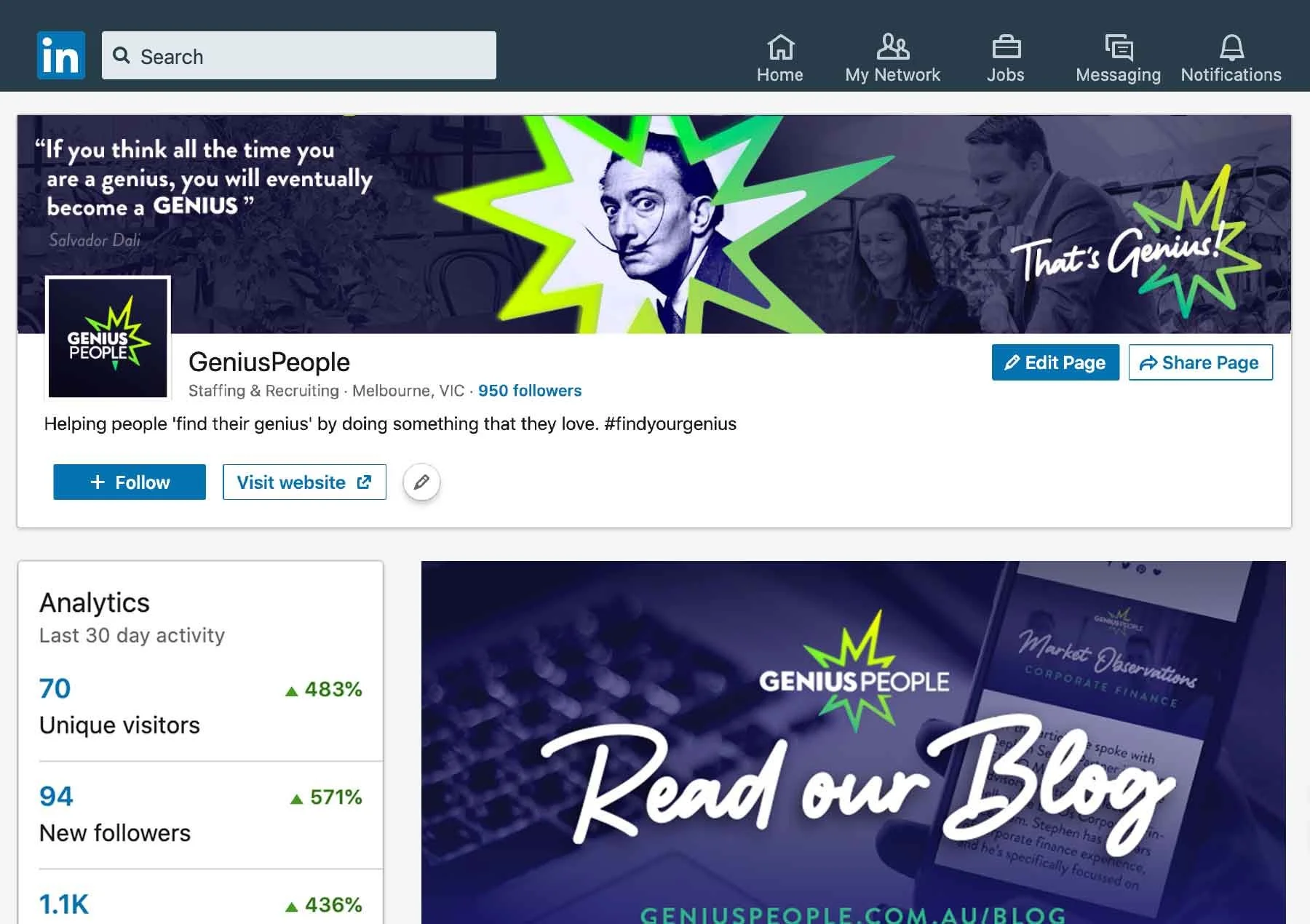 Genius People Recruitments, Branding design, Melbourne. — Citizen By Design