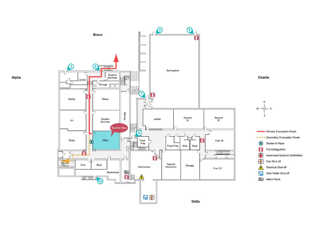 Emergency Floor Plans I School Evacuation Map Planning