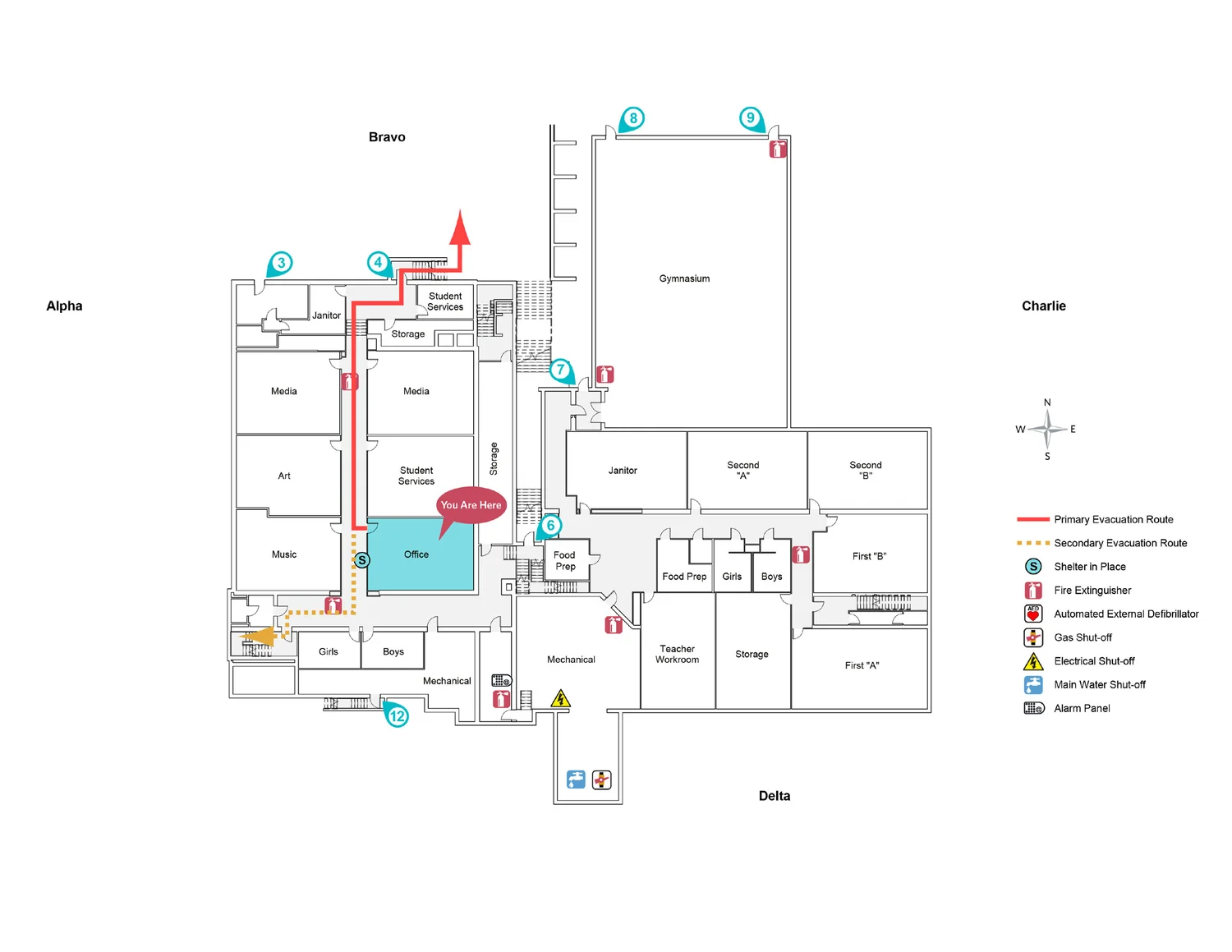 Emergency Floor Plans I School Evacuation Map Planning