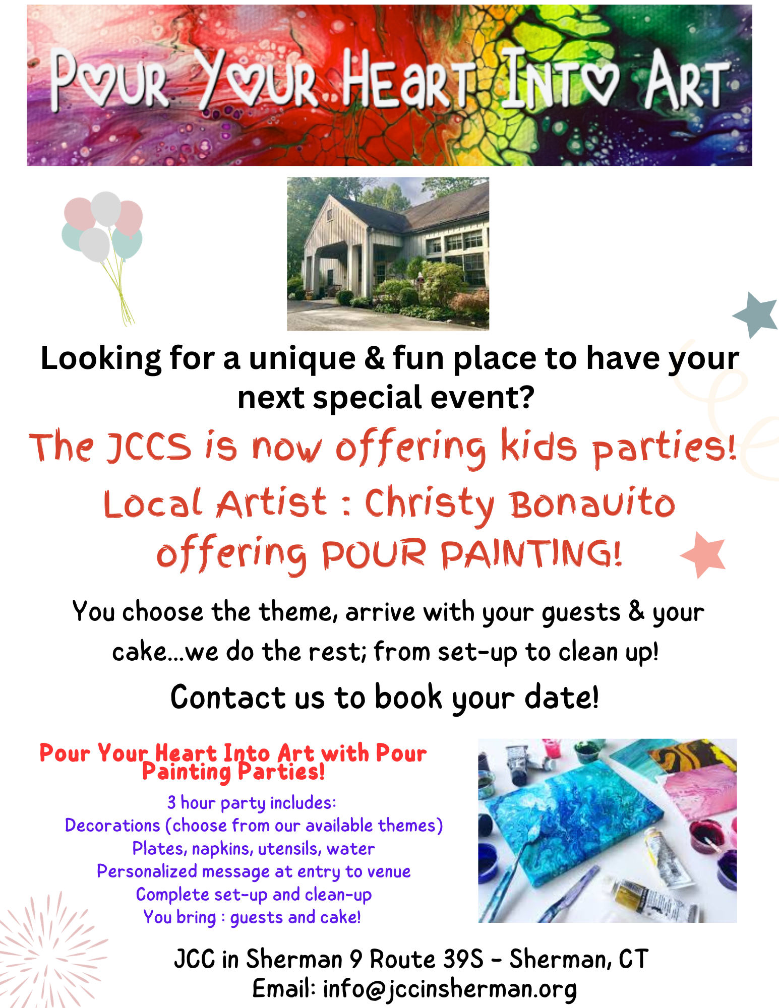 Paint Pour Parties — JCC in Sherman