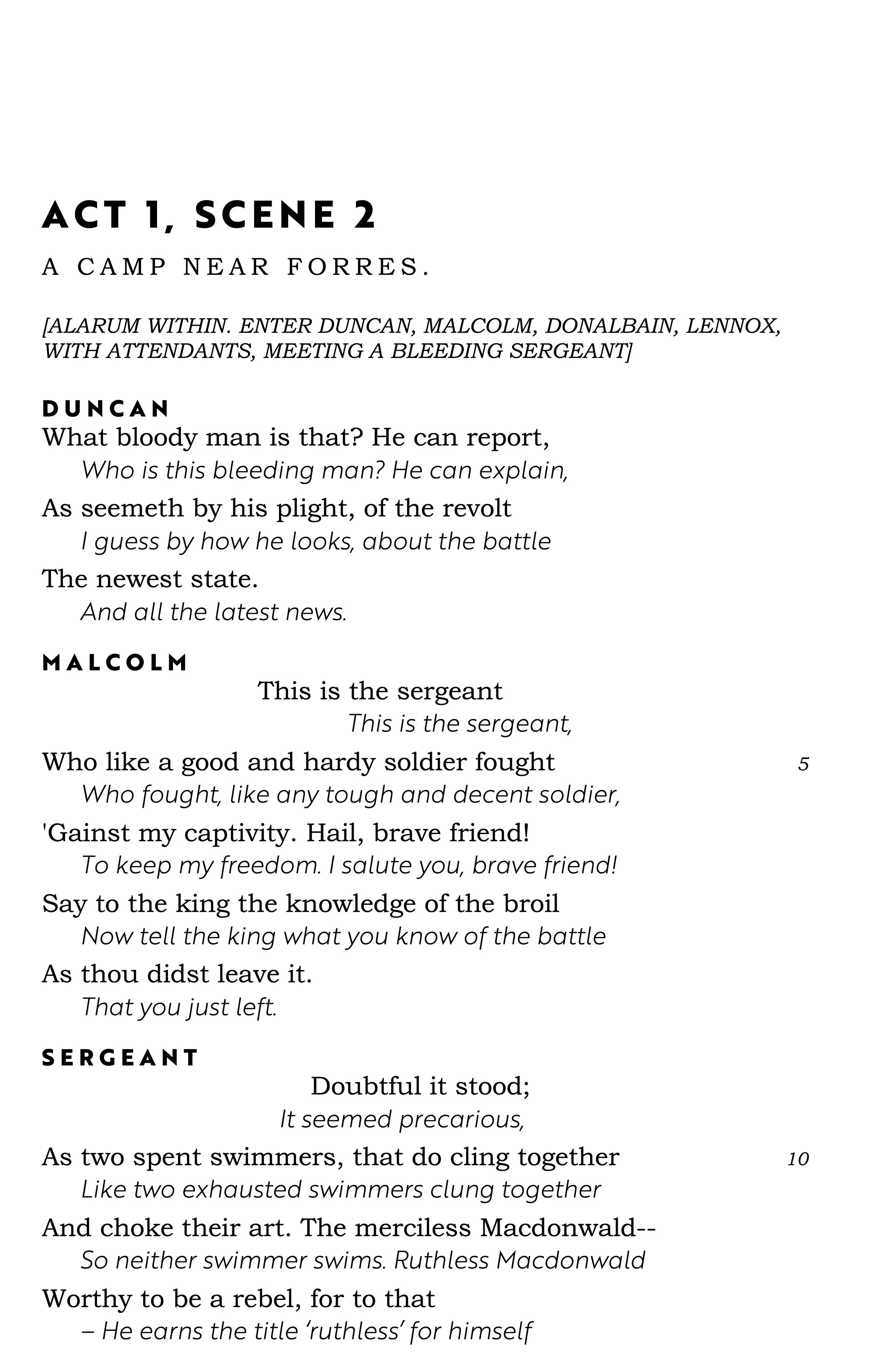 Macbeth Play Script