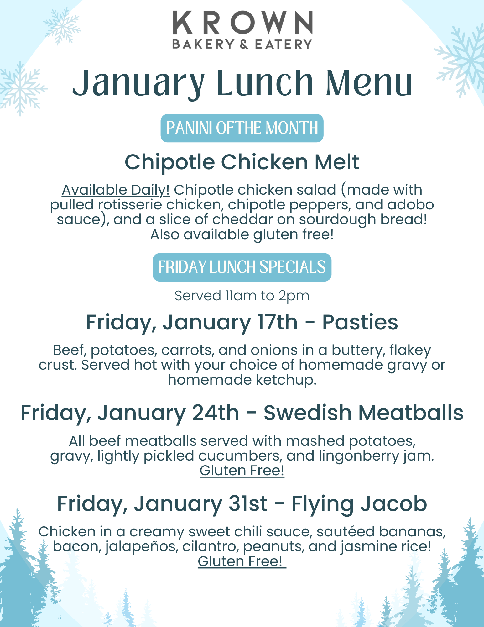 Menu — Krown Bakery & Eatery