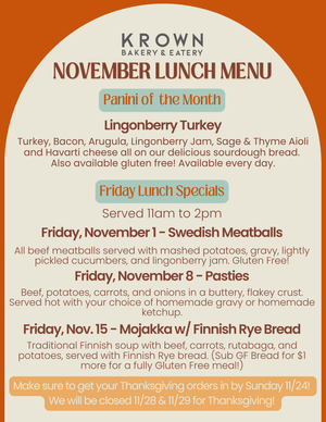 Menu — Krown Bakery & Eatery