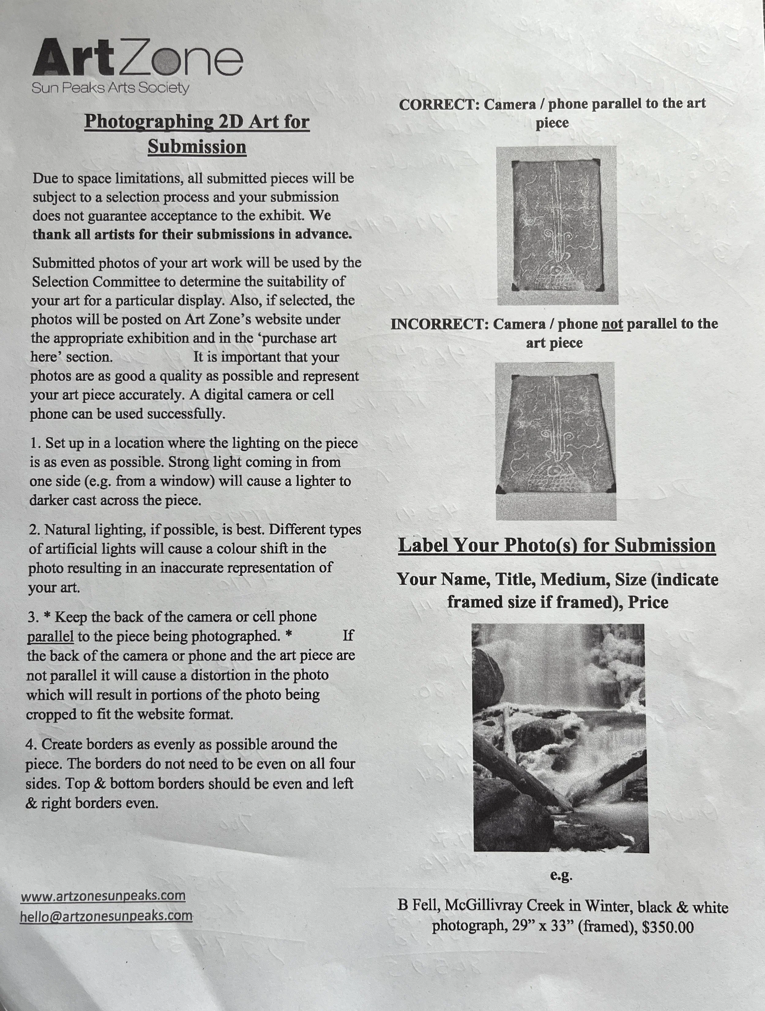 Photographing 2D Art for Submission — ArtZone Sun Peaks