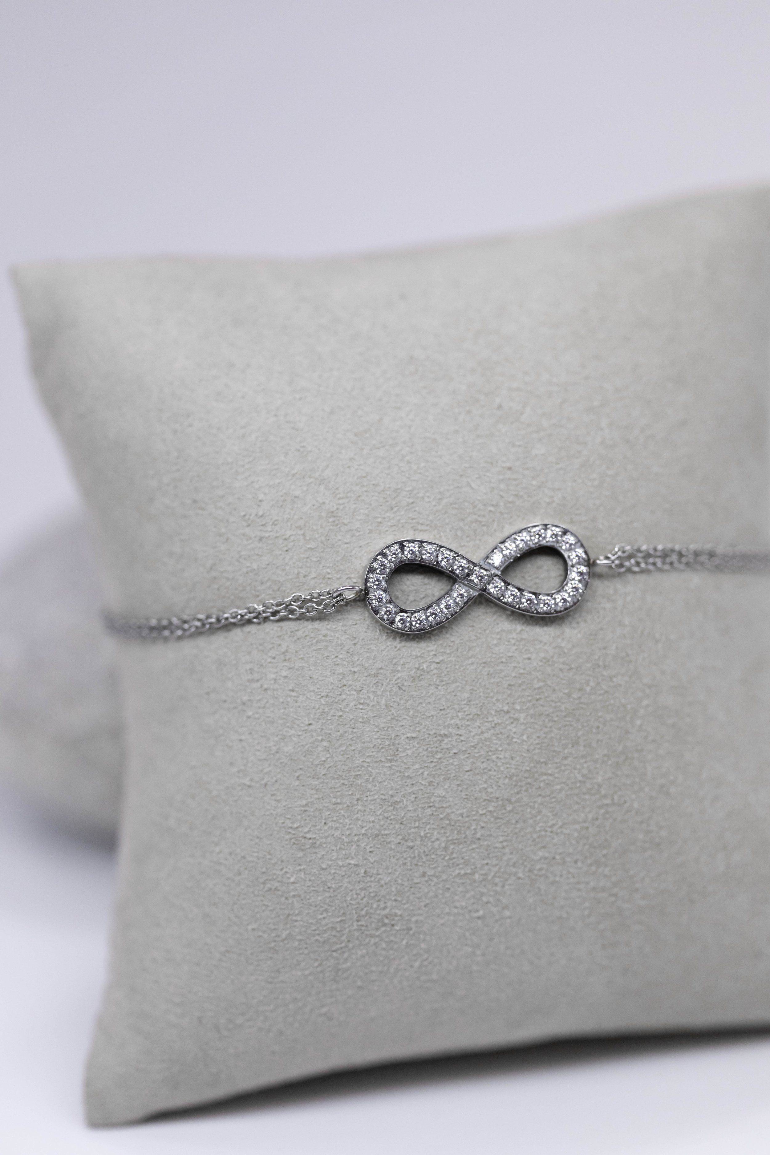 Stainless Steel Double Strand Infinity Crystal Brace — Austen Jewellers ...