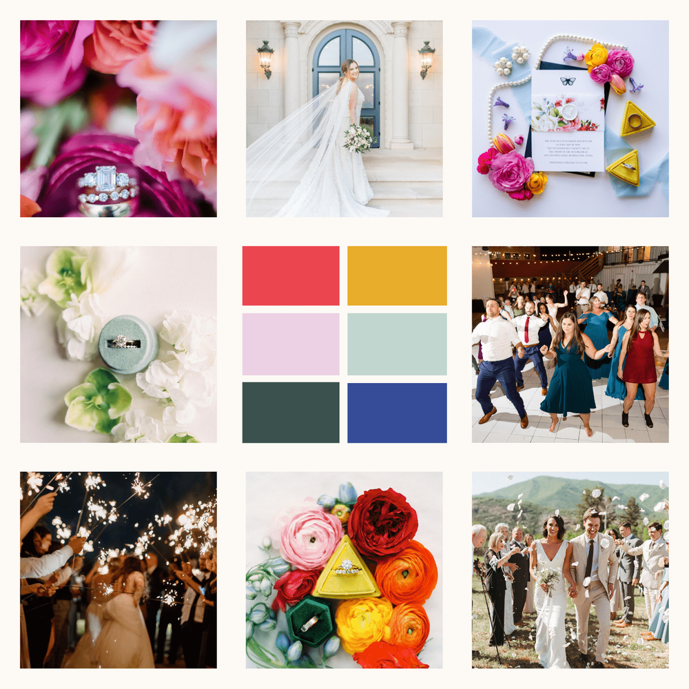 Portfolio: Colorful wedding planner website design in Squarespace —By ...
