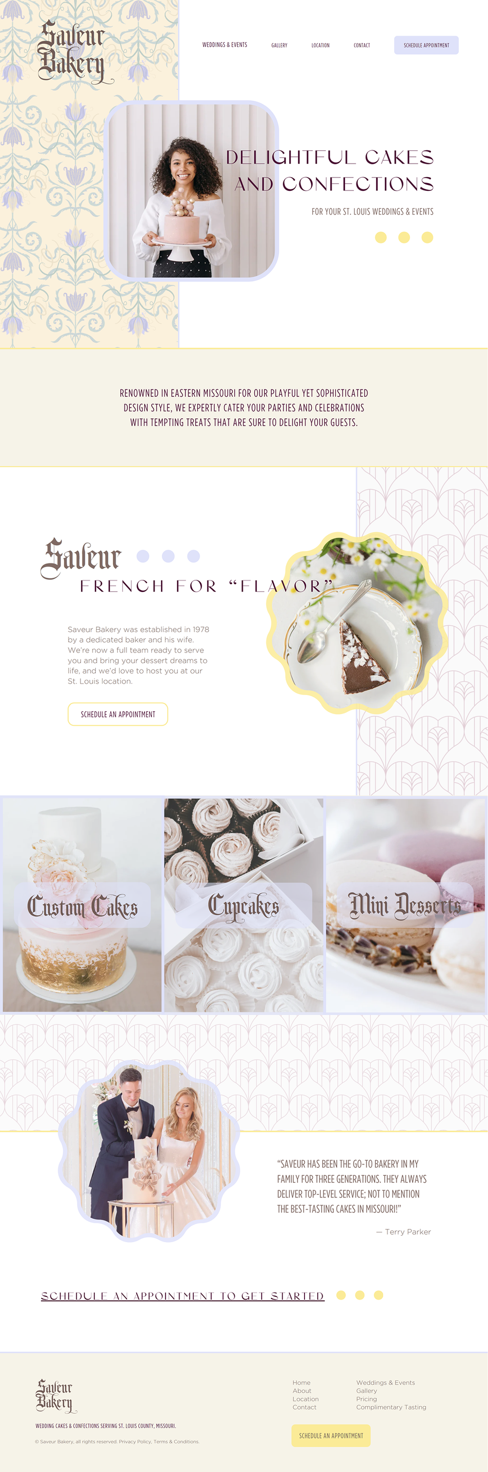 Portfolio: Coquette-inspired bakery website design — By Emily Jane ...