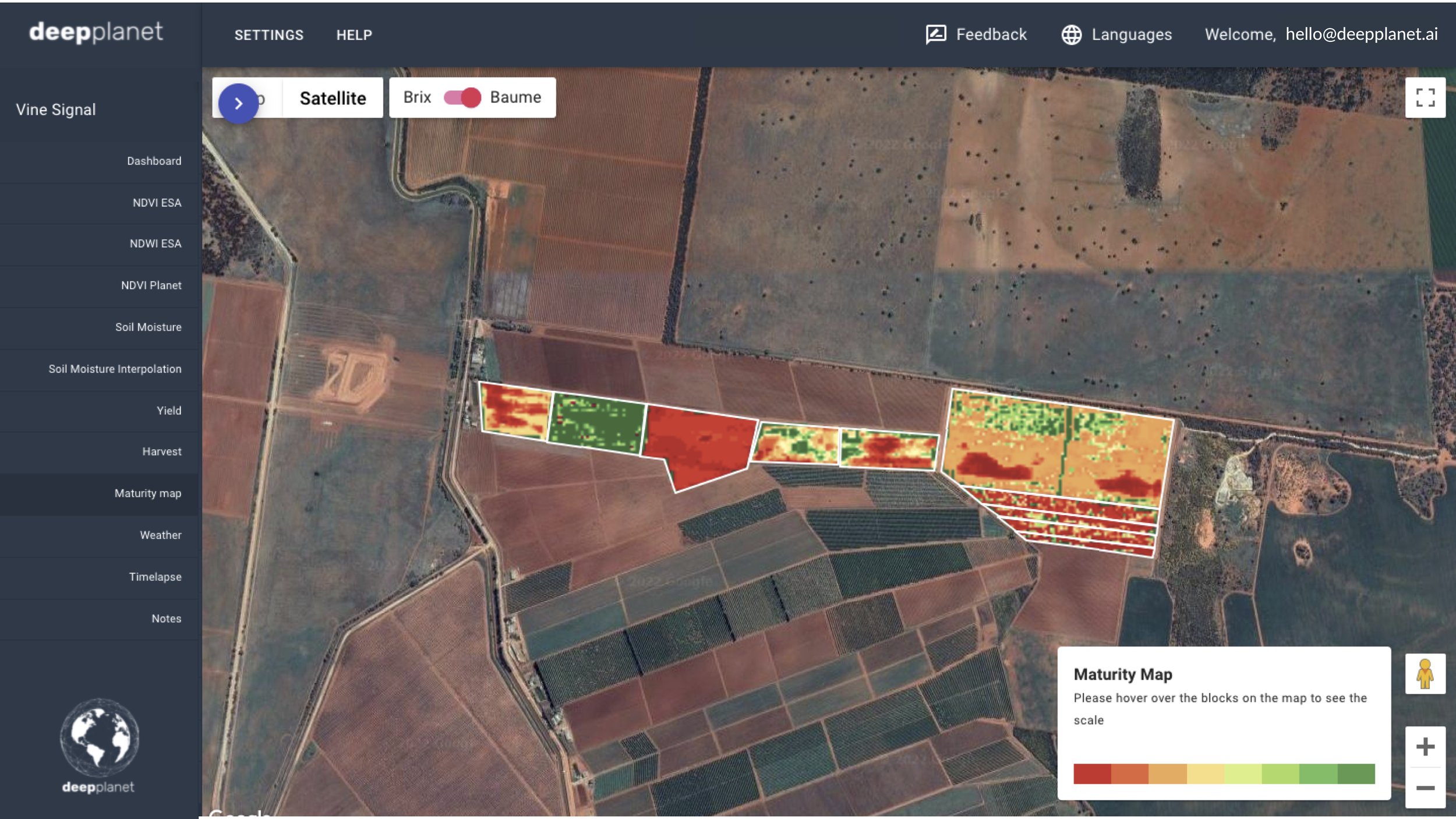 Beyond NDVI: Grape Maturity Maps for Better Quality Wine