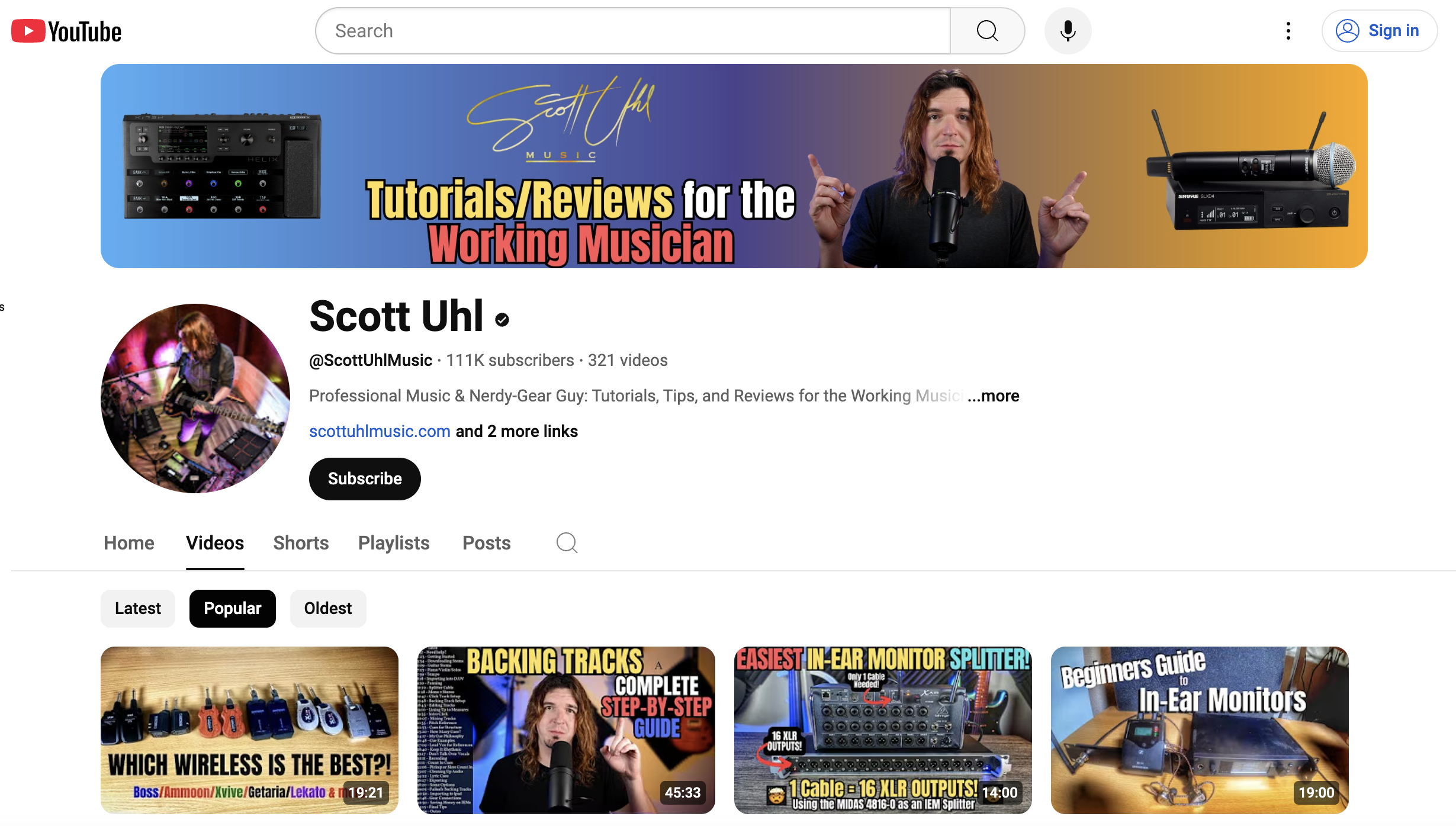 Music Tech YouTube Channel & Consulting — Scott Uhl | Touring Guitarist ...
