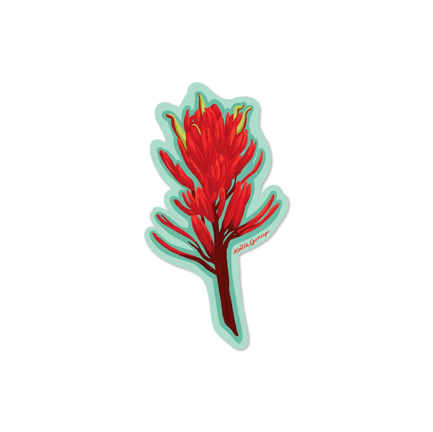 Indian Paintbrush Sticker — Katie Cooney: Photographer & Illustrator