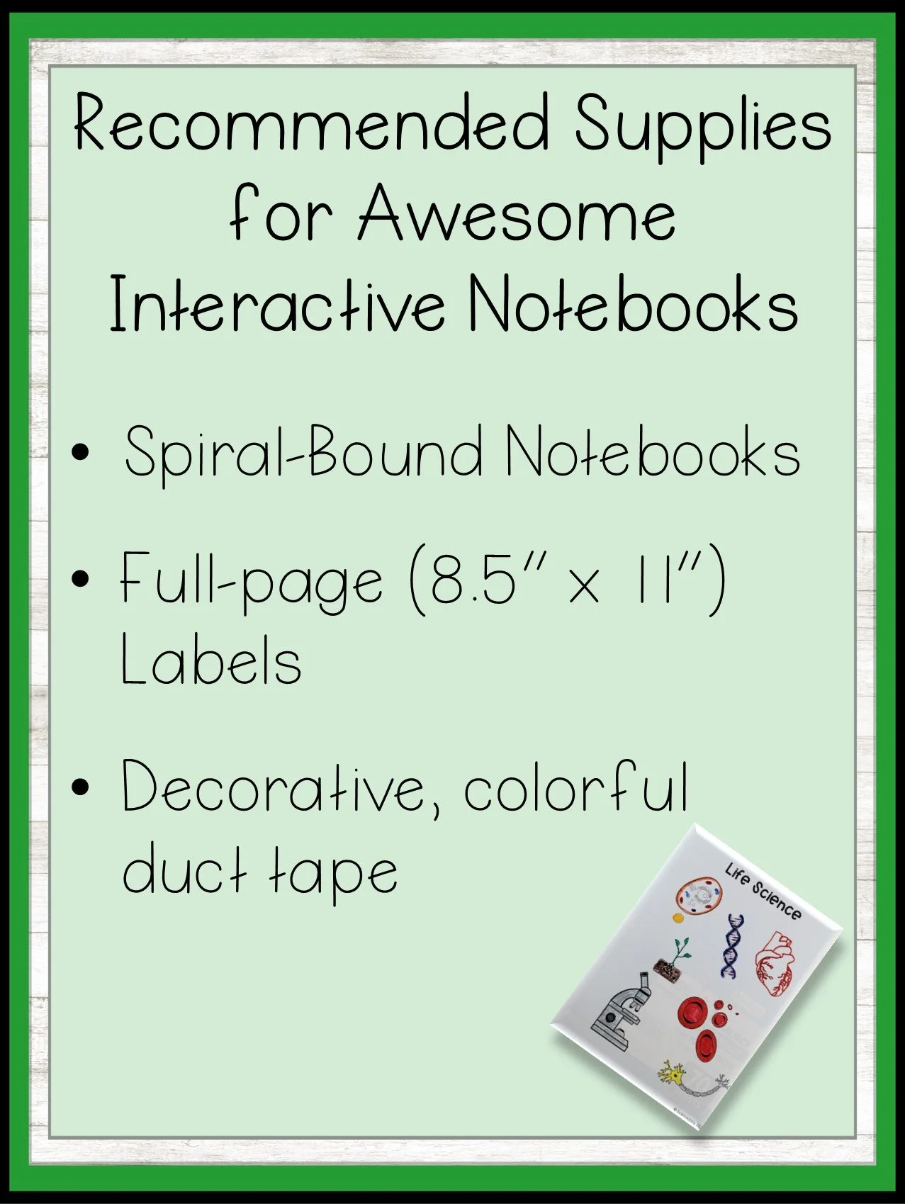 Getting Started with Interactive Notebooks in Your Science Classroom ...
