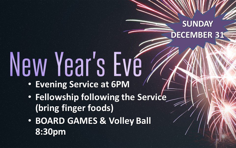 New Year’s Eve Service and Fellowship — Greater Portland Baptist Church ...