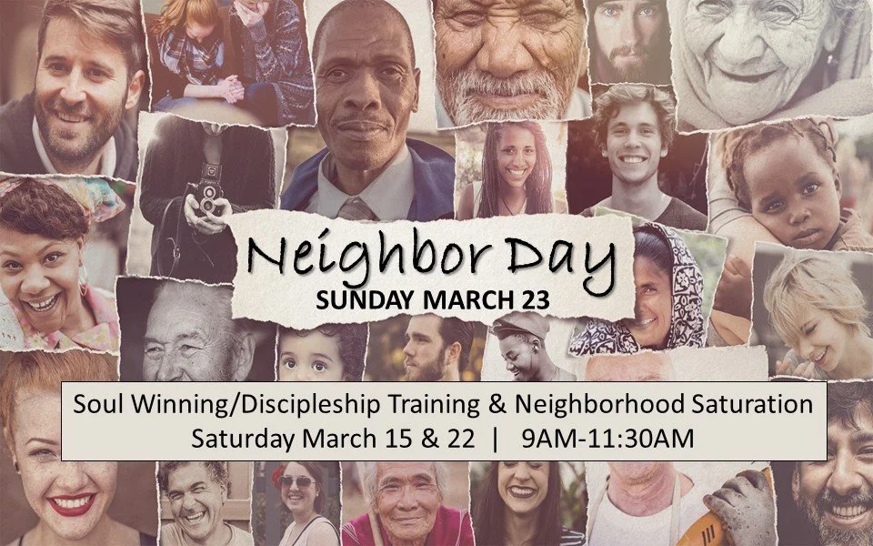 Neighbor Day is March 23 — Greater Portland Baptist Church - Pastor ...