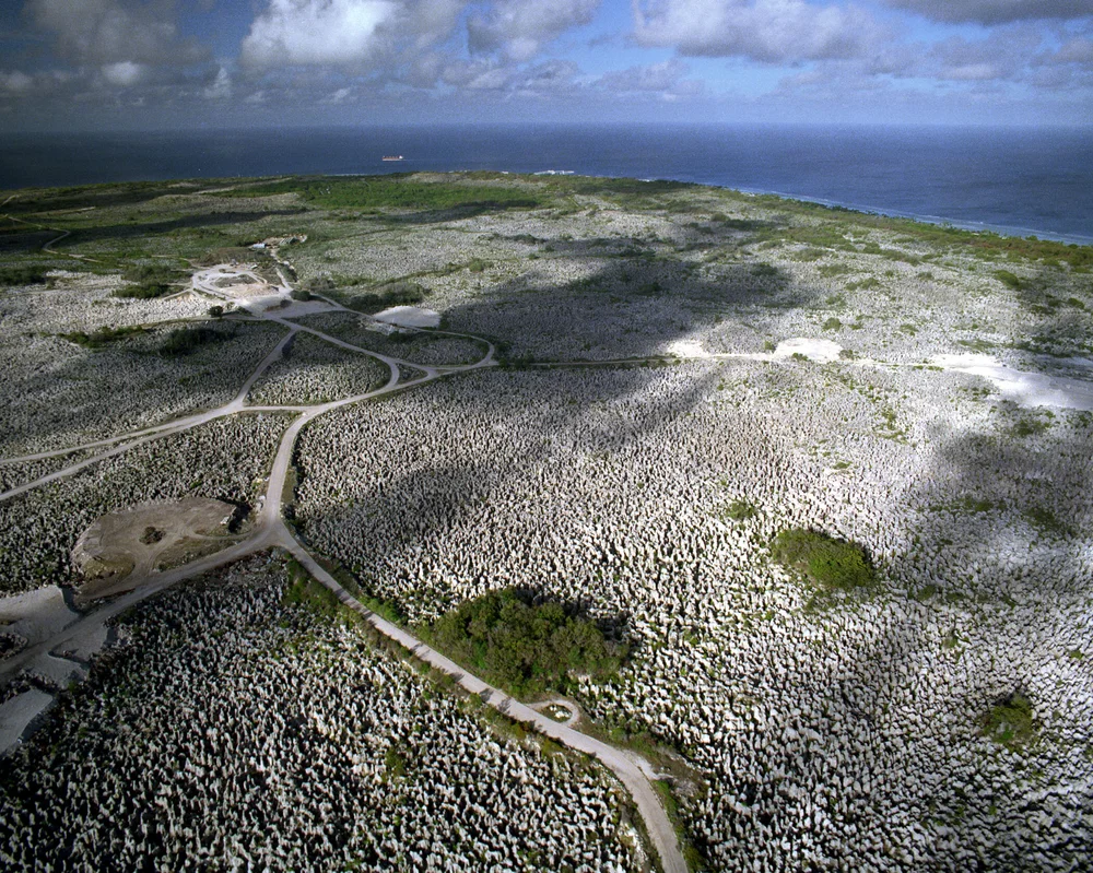 Nauru: Aerial documentation of the phosphate mine