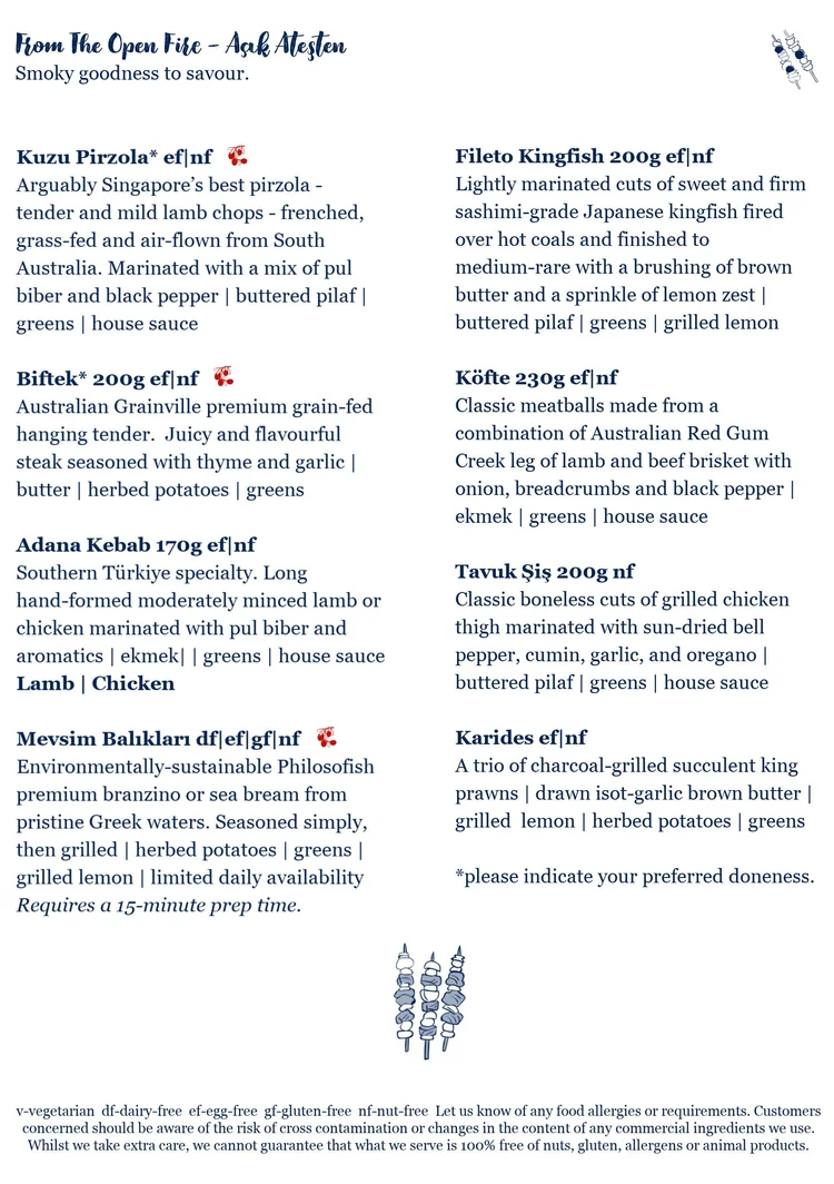 Menu — Alaturka Turkish & Mediterranean Restaurant