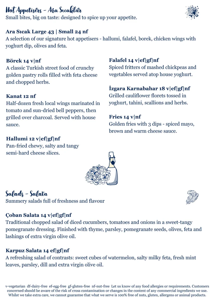 Menu — Alaturka Turkish & Mediterranean Restaurant
