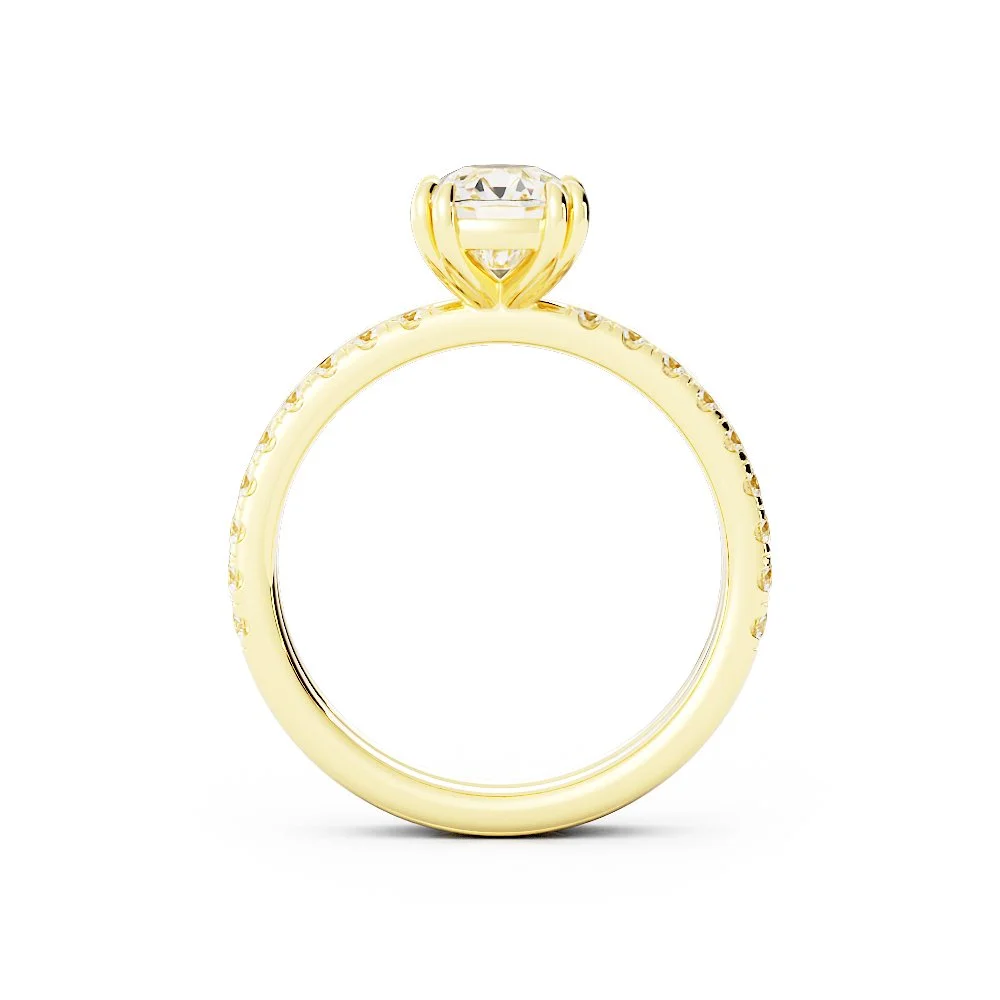 Ashley Old Mine Pavé Diamond Ring in Yellow Gold | August Bespoke
