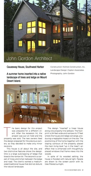about — JOHN GORDON | ARCHITECT . maine