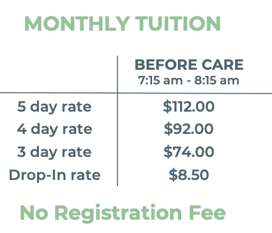 Flex Academies Monthly Tuition for Before Care (7:15-8:15 am). Per ...