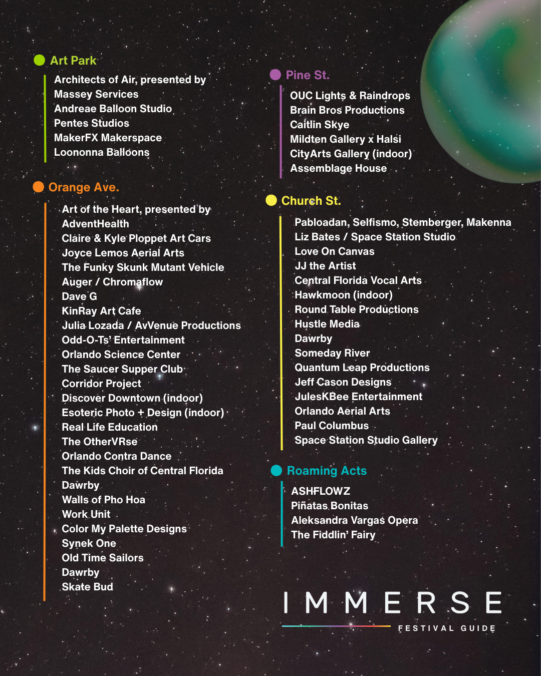 IMMERSE 2026 Map and Schedule — IMMERSE : an epic performing and ...