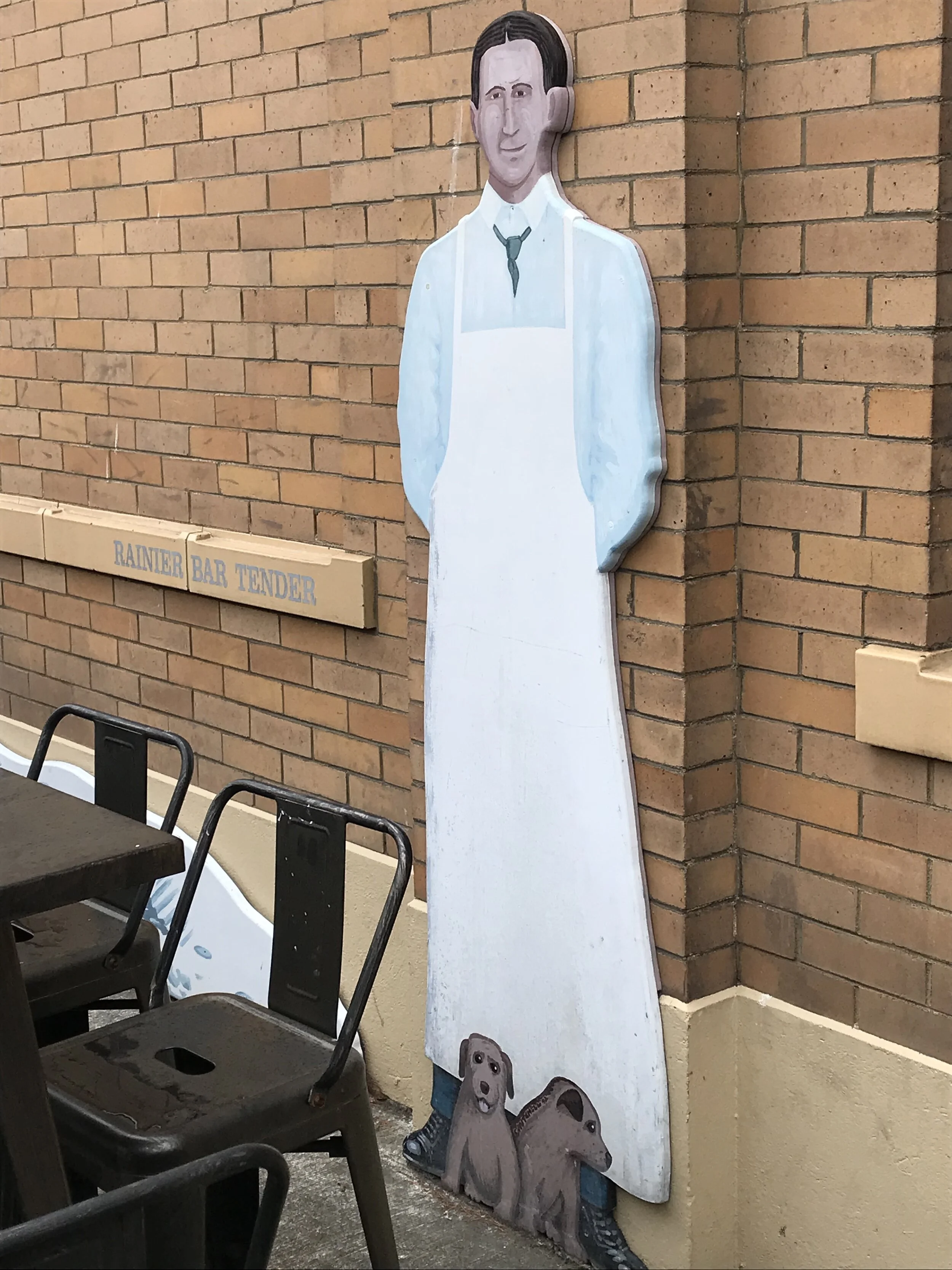Rainier Bar bartender, 1908. — Bill Mitchell Mural Project
