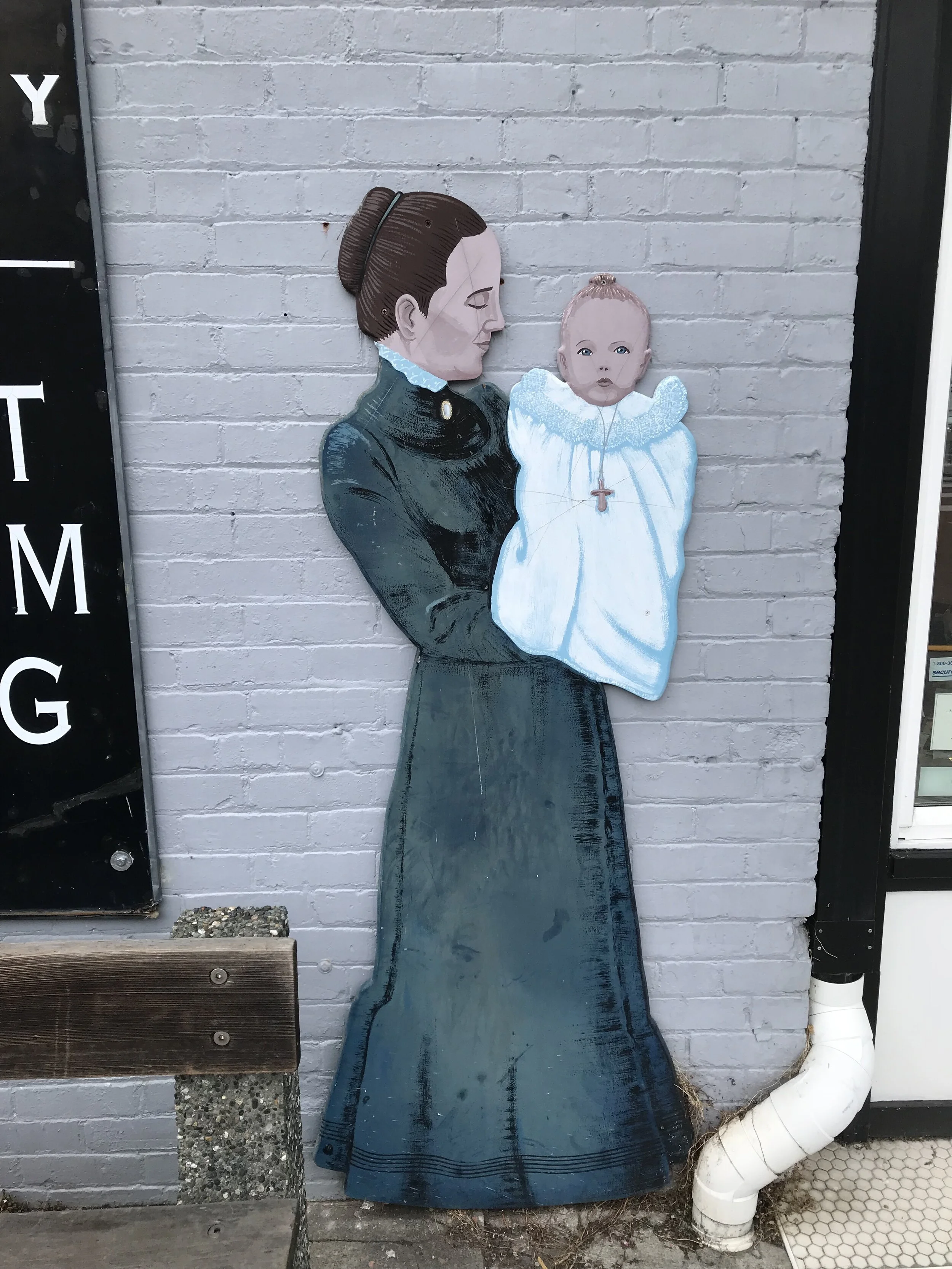 Flora Reilly and baby son, 1901. — Bill Mitchell Mural Project