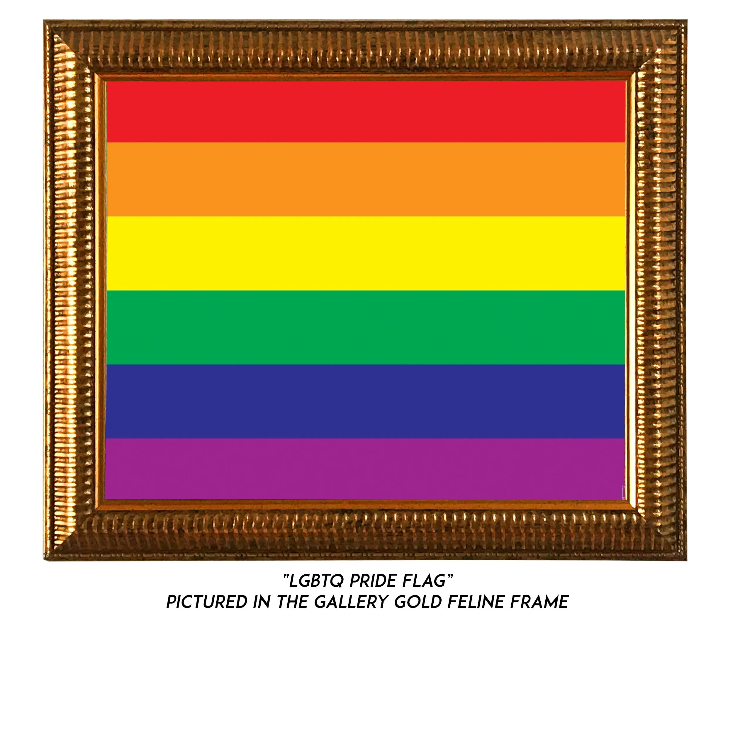 "LGBTQ Pride Flag" — Frame Your Feline