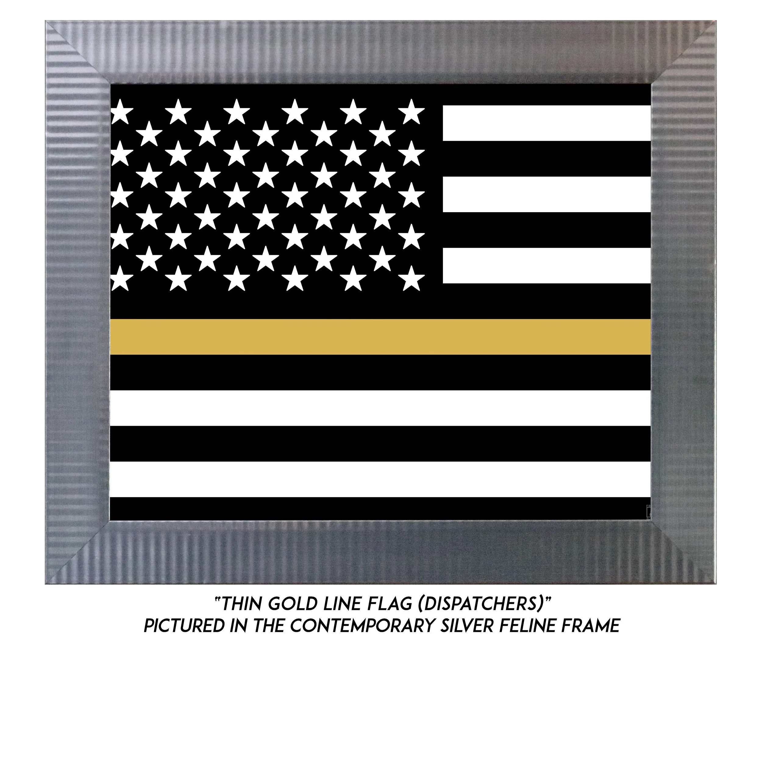 "Thin Gold Line Flag (Dispatchers)" — Frame Your Feline