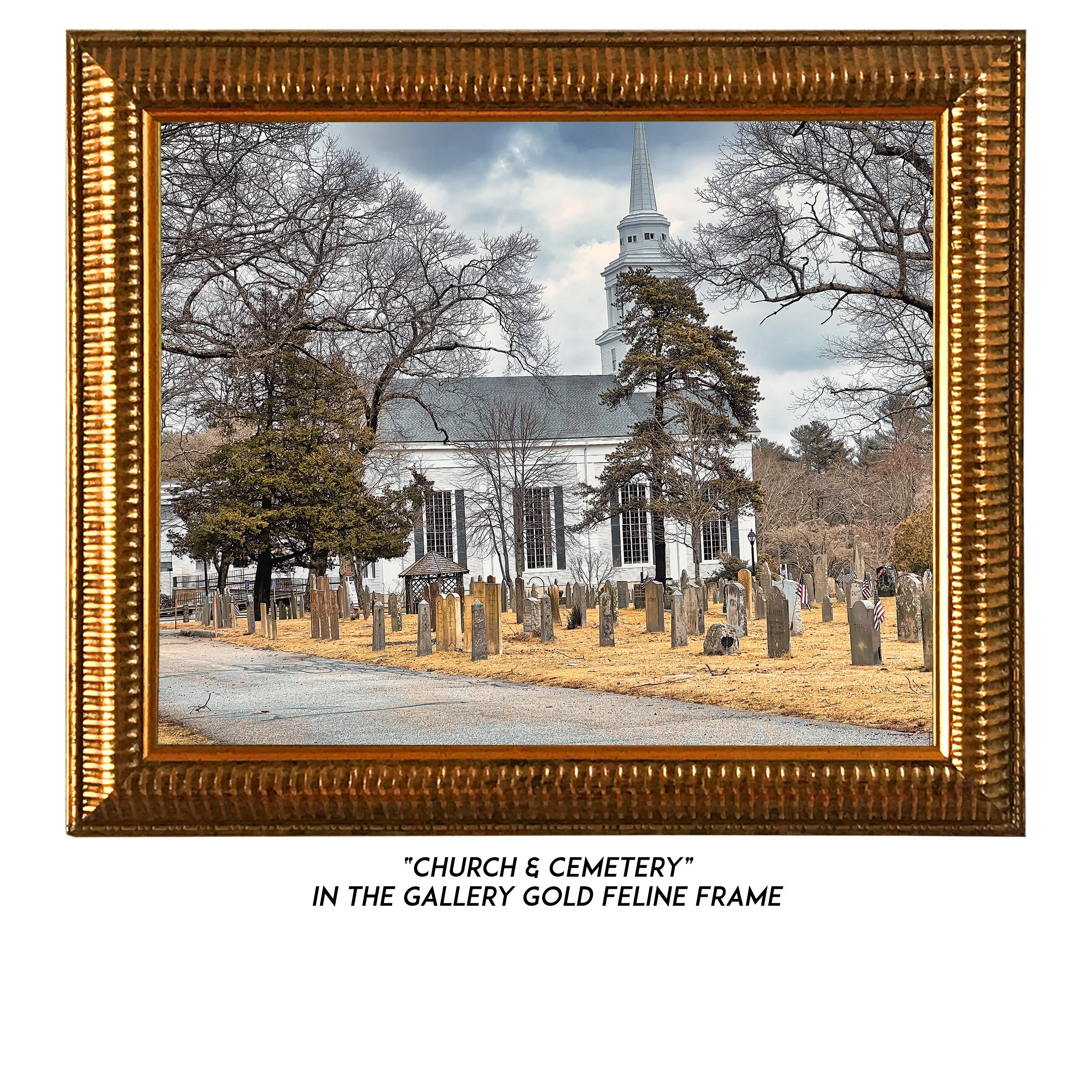 "Church & Cemetery" — Frame Your Feline
