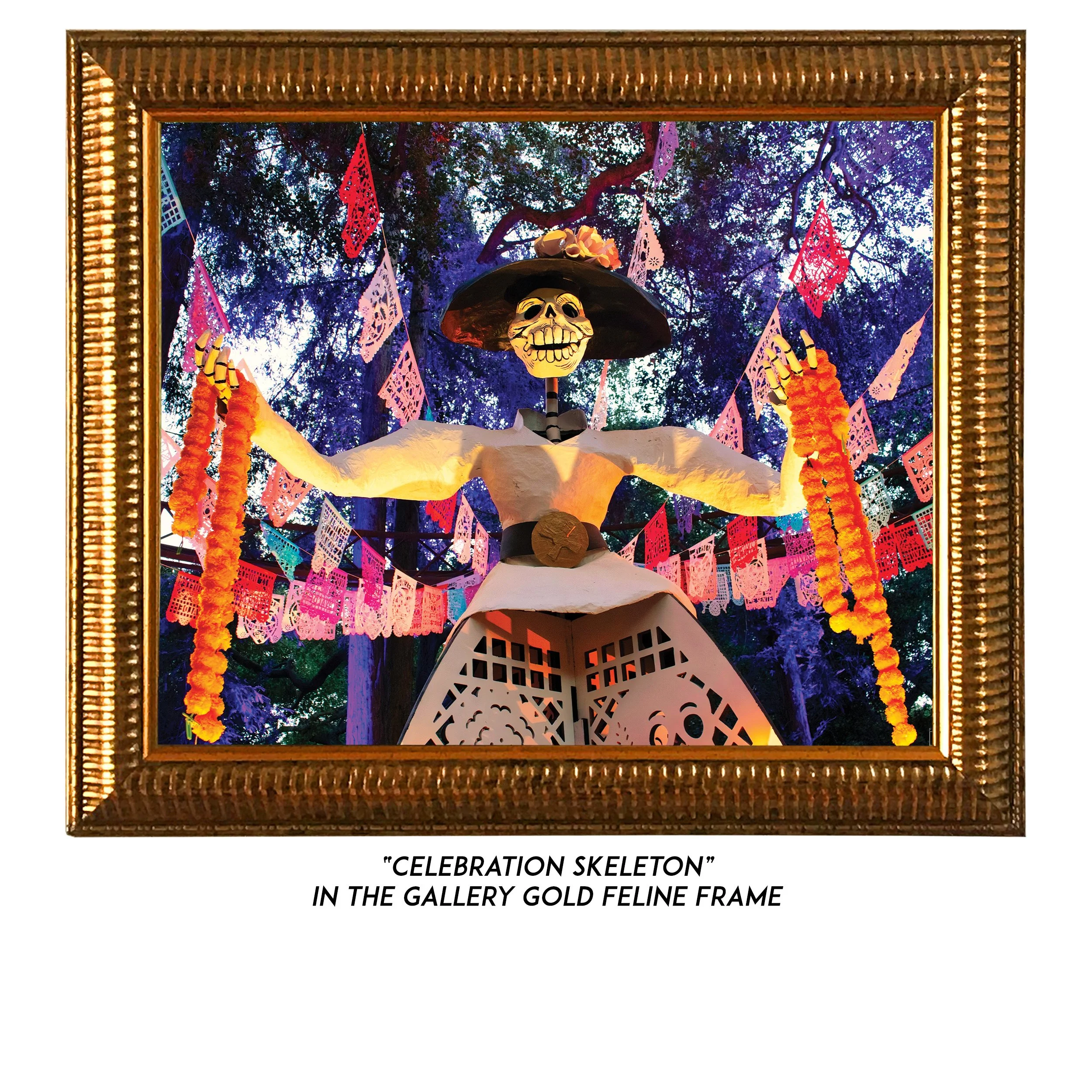 "Celebration Skeleton" — Frame Your Feline