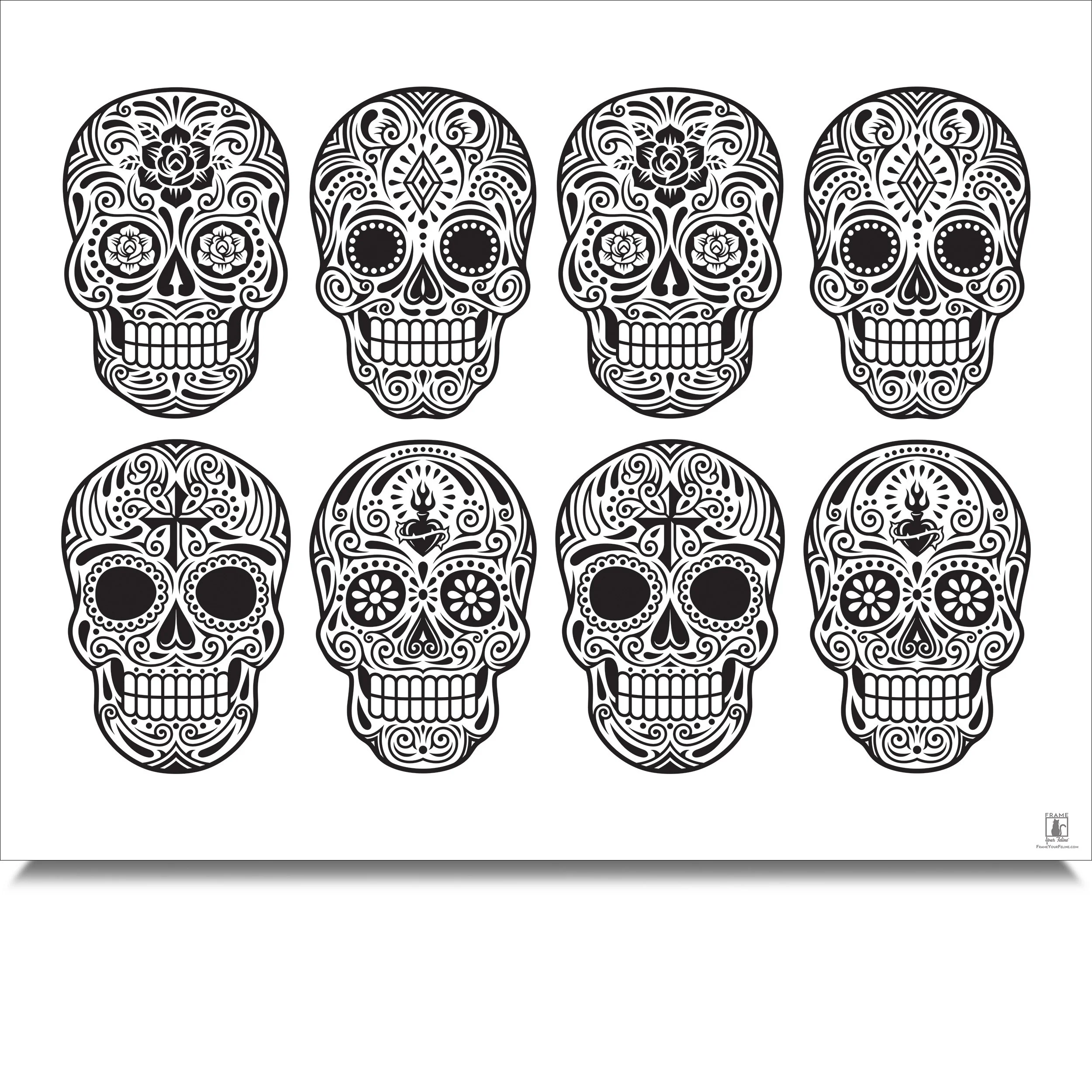 "Ornate Skulls" — Frame Your Feline