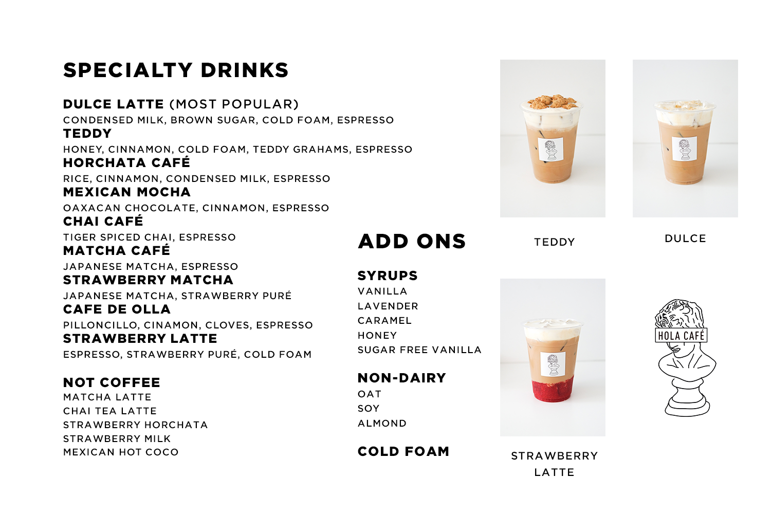 Menu — Hola Café
