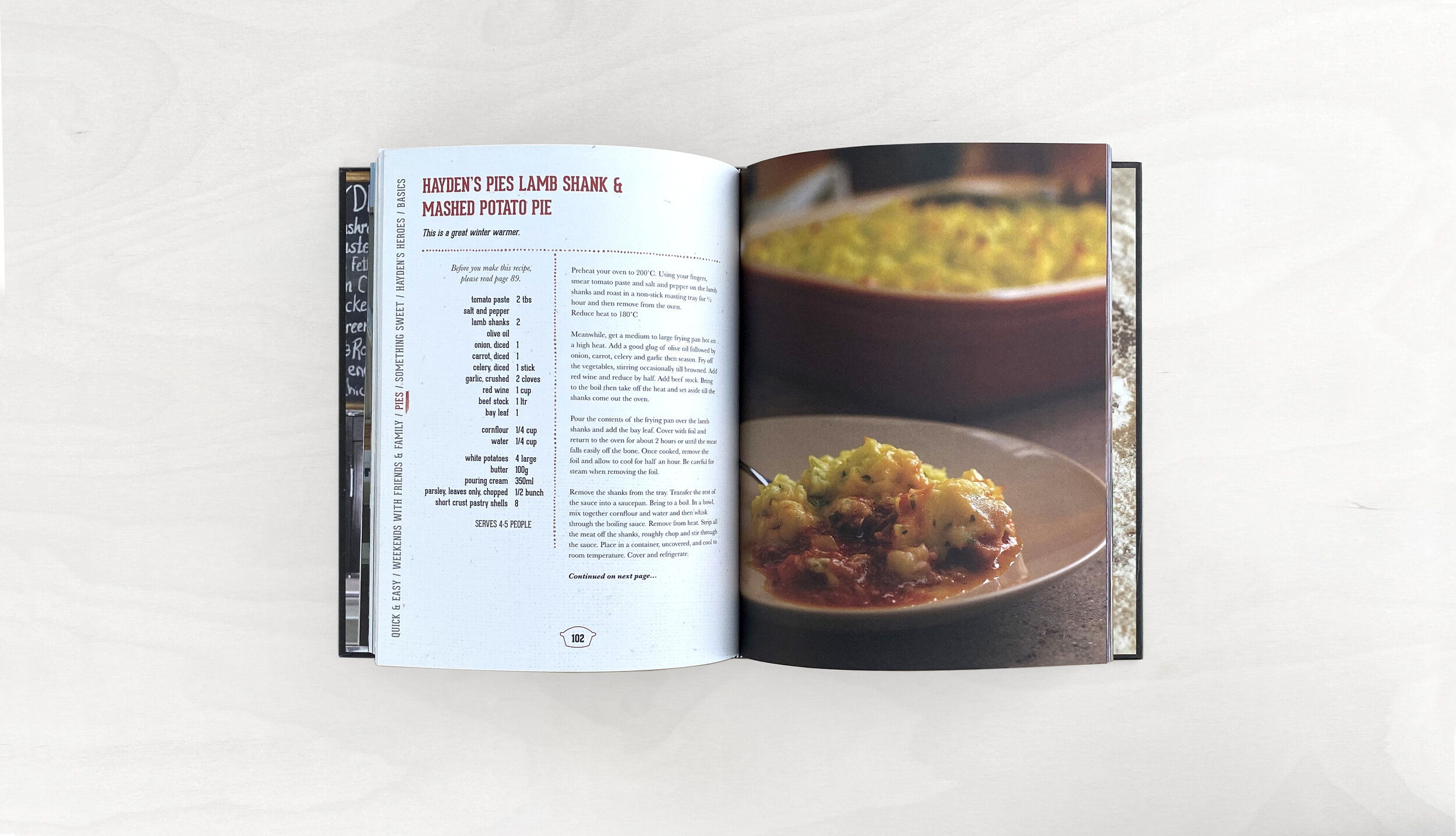 COOKBOOK — Hayden's Pies