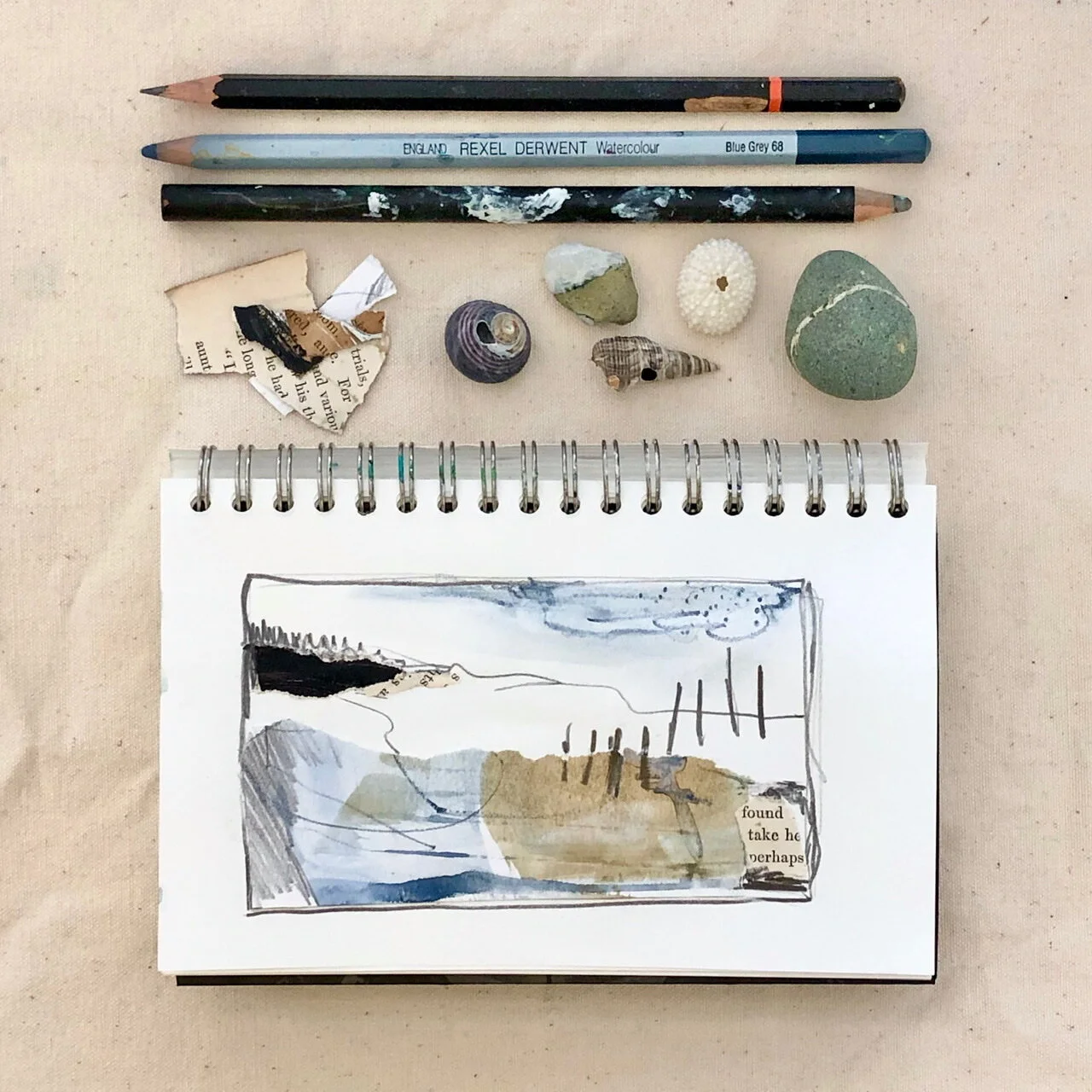 Make small and satisfying landscape collages — Nicole Warrington