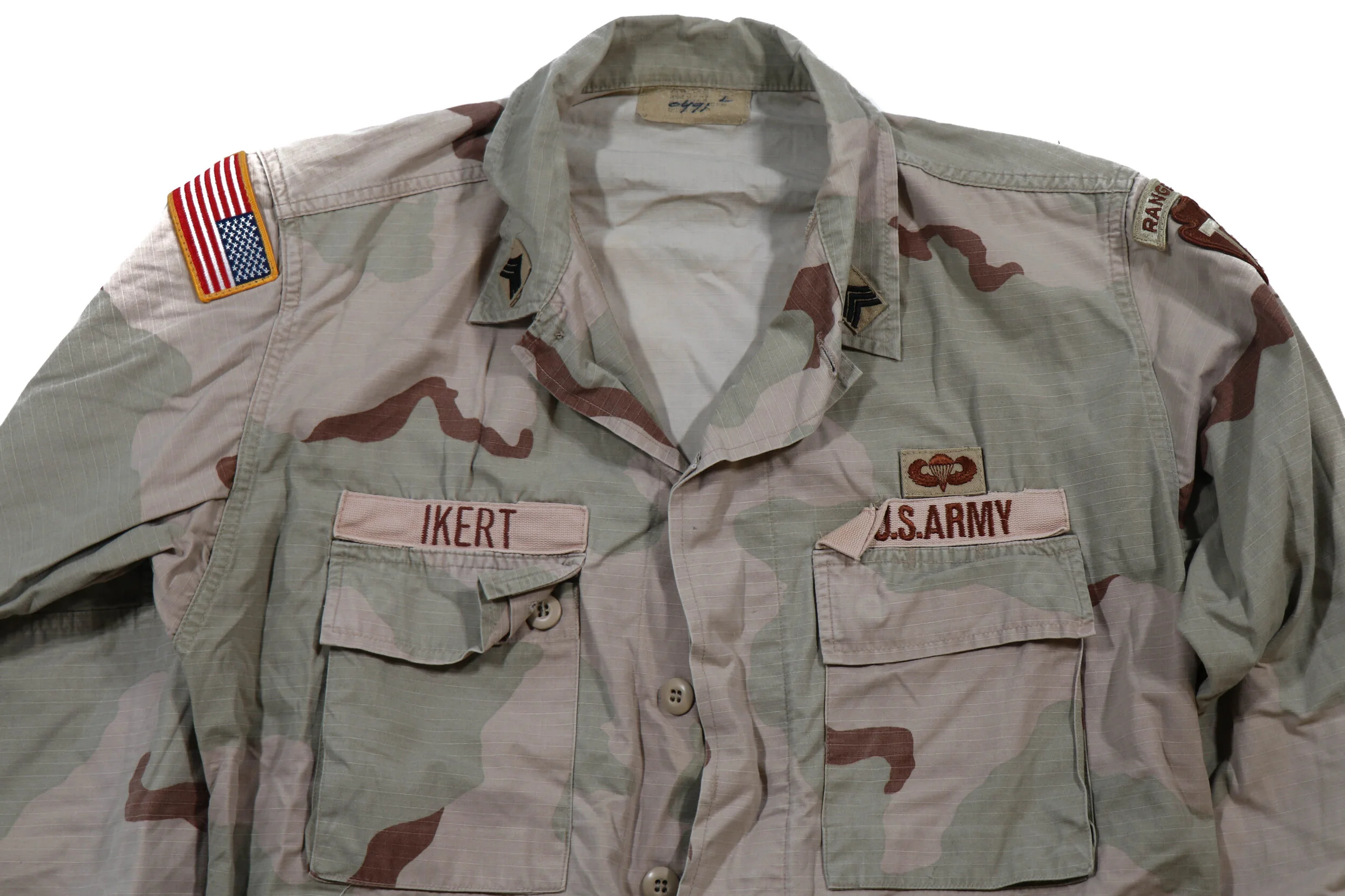 US Army DCU 36th ID Jacket Modified with IR TABS — Iraqi Militaria