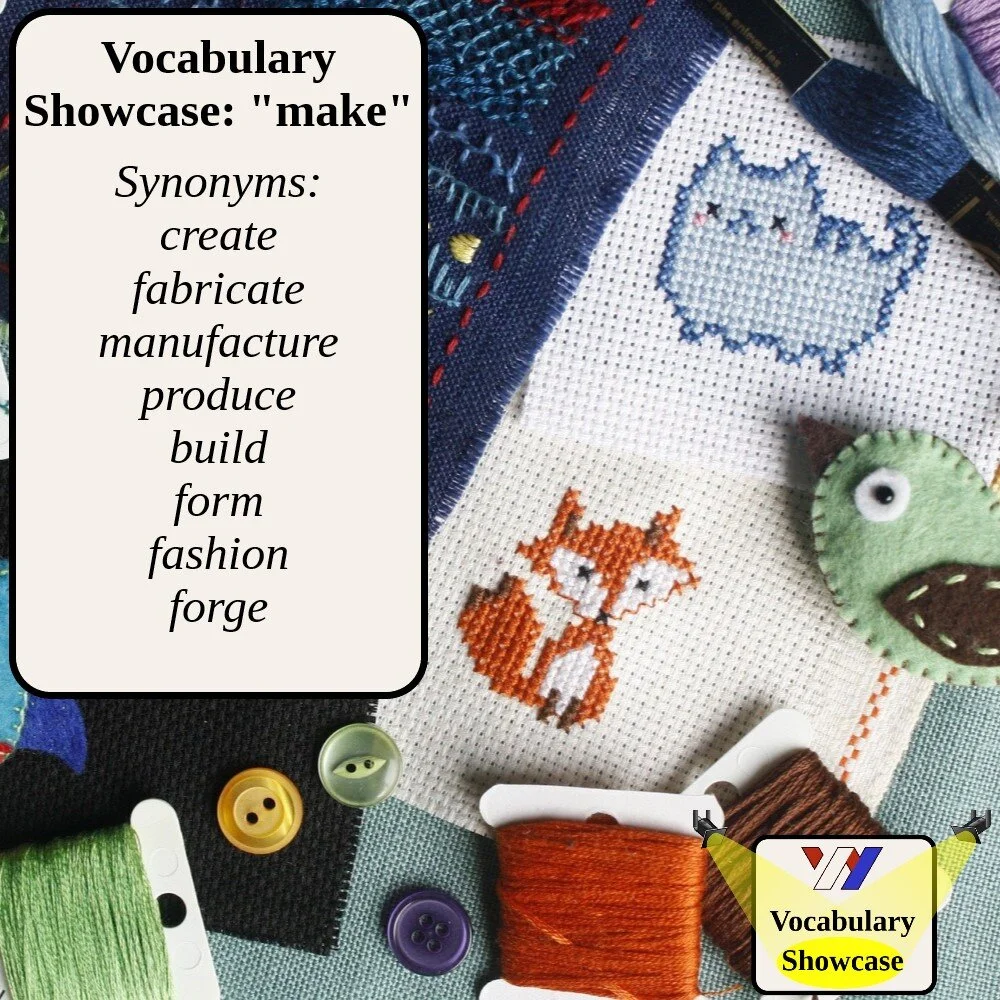 Synonyms for "make" in English |Vocabulary Showcase| — Wright English