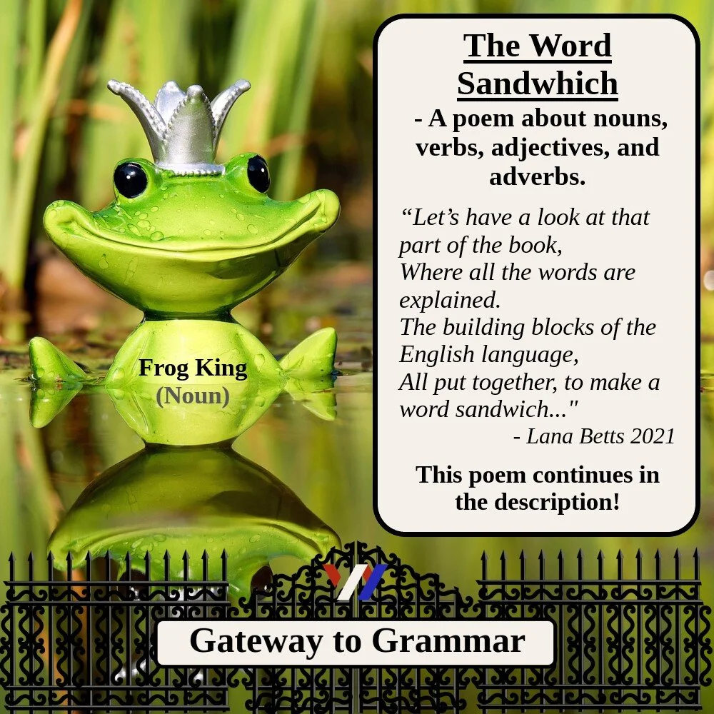 The Word Sandwhich poem (nouns, verbs, adjectives, and adverbs ...