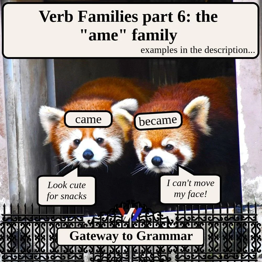 Verb Families Part 6 "ame" |Gateway to Grammar| — Wright English
