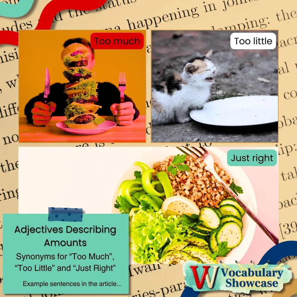 English Adjectives Describing Amounts |Vocabulary Showcase| — Wright ...